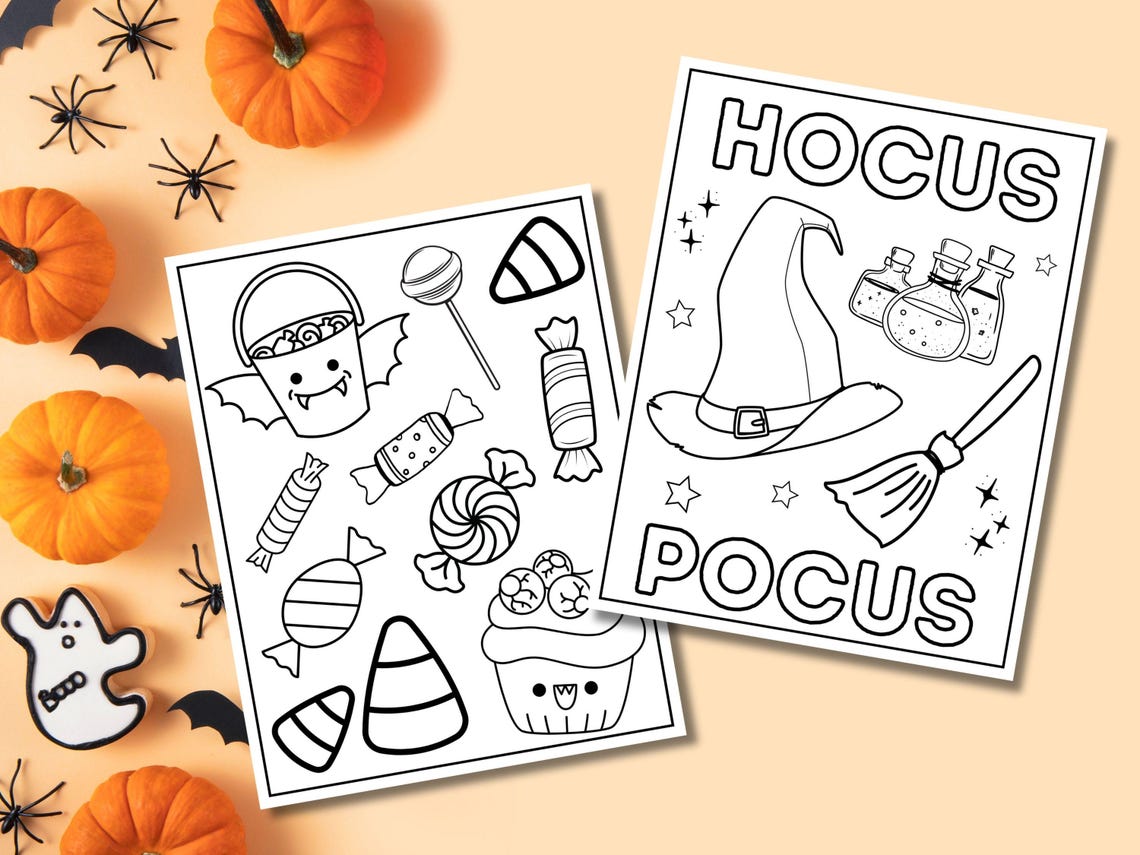 Halloween Coloring Pages, Spooky Coloring, Halloween Party Coloring ...