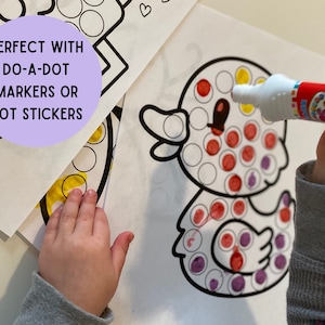 Spring Dot Marker Printable, Spring Coloring, Do a Dot Coloring ...
