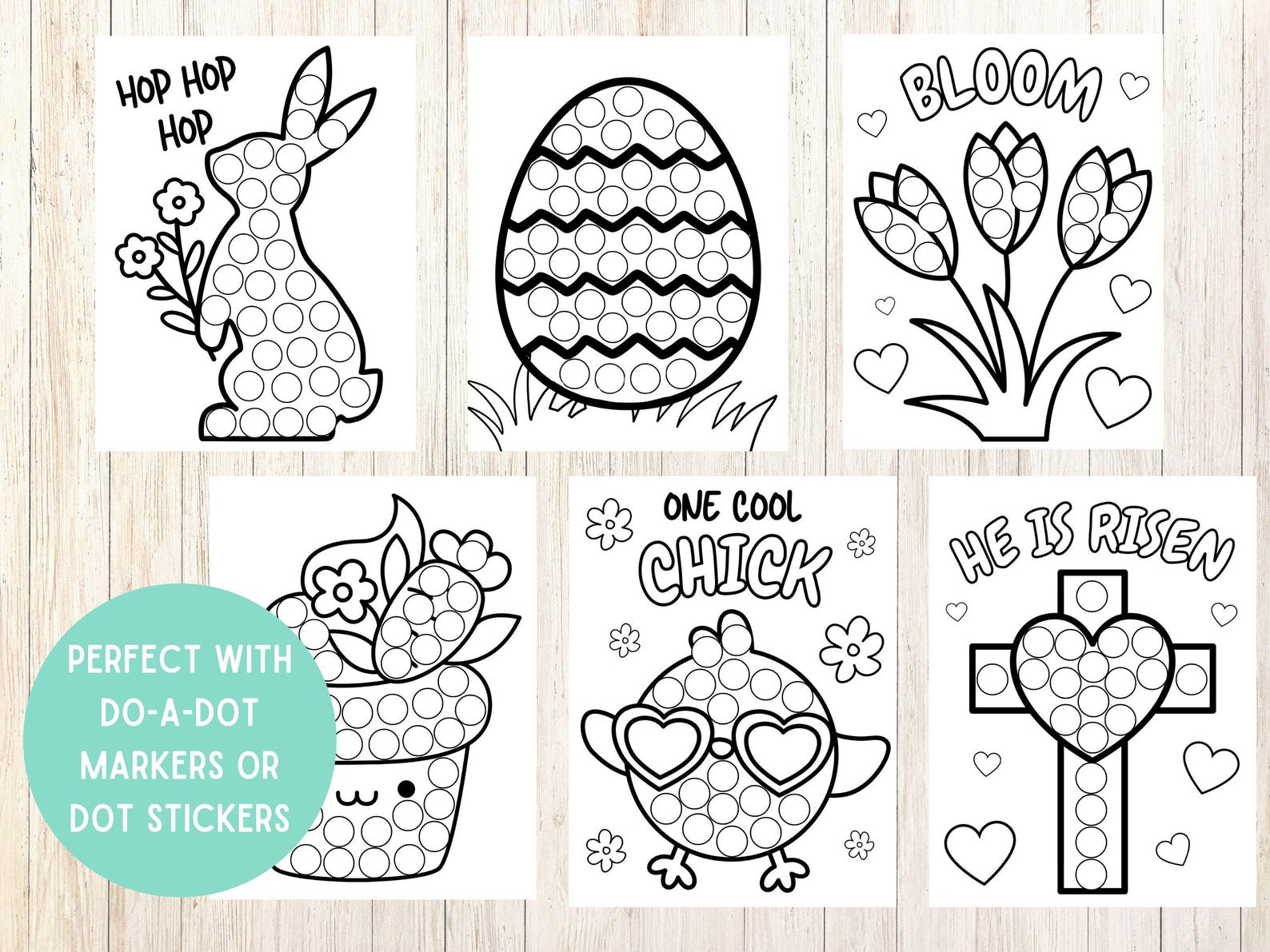 Easter Dot Marker Pages, Toddler Fine Motor Activity, Montessori Easter ...