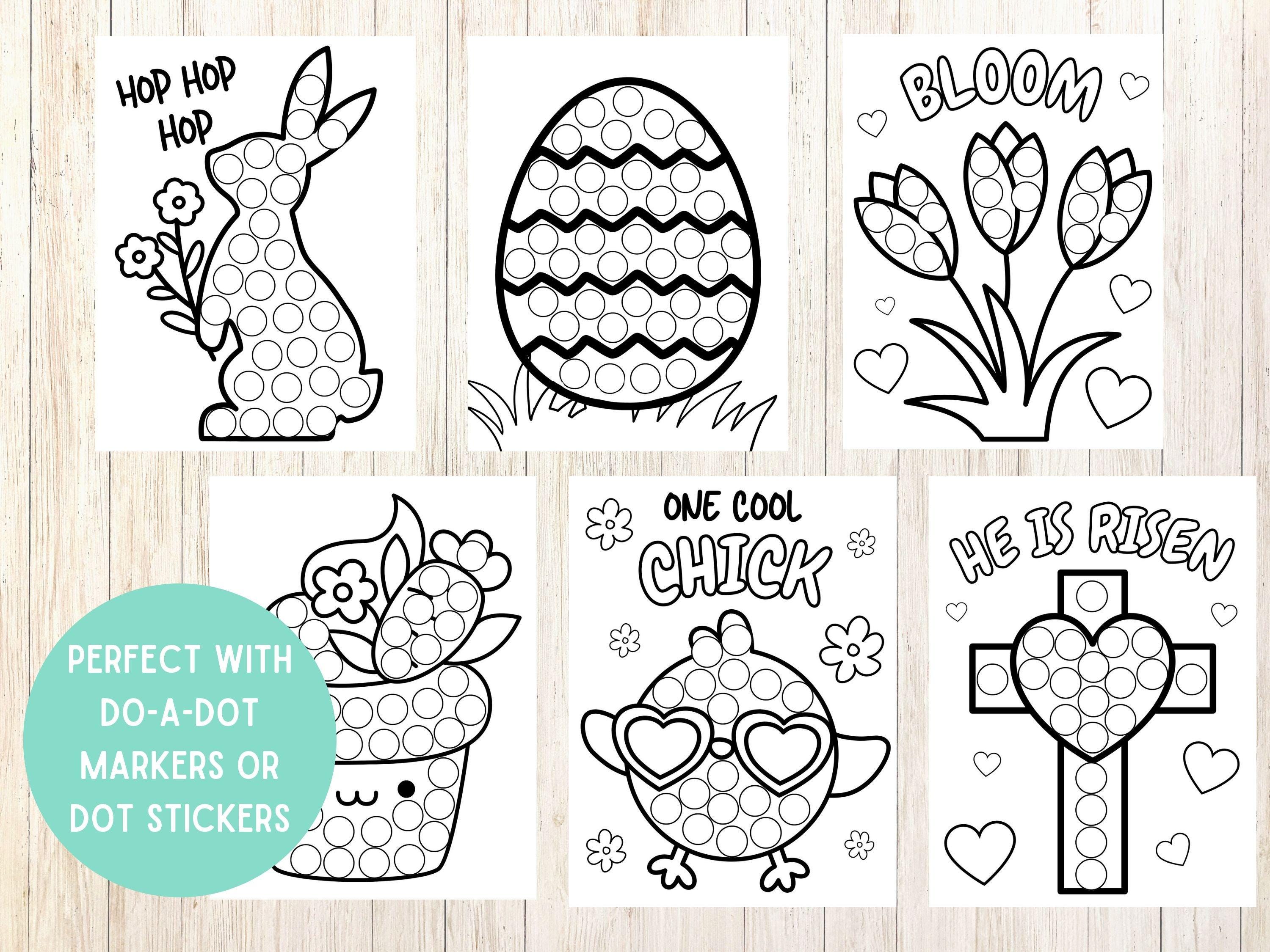 Easter Dot Marker Pages, Toddler Fine Motor Activity, Montessori Easter ...