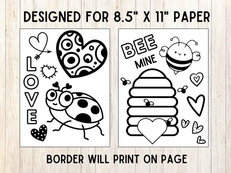 Love Bug Valentine Coloring Pages, Printable Coloring for Kids ...