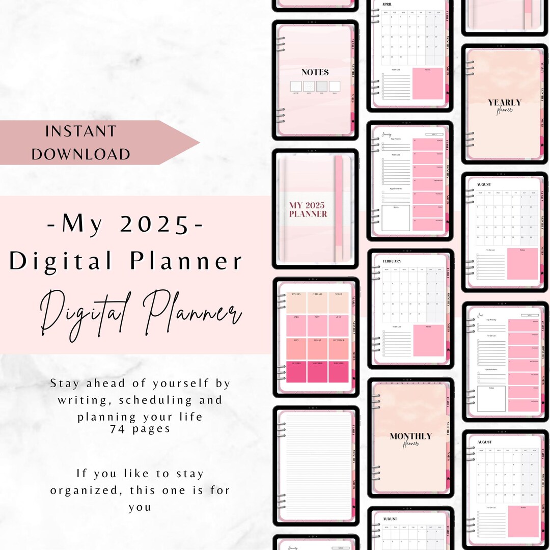 My 2025 Personal Digital Planner - Customizable Digital Organizer for ...