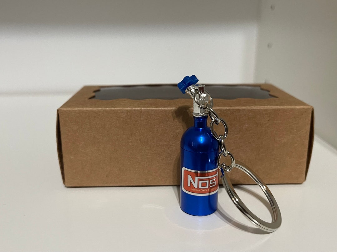 Car Nitrogen Blue Bottle Keychain With Complimentary Gift Box - Etsy