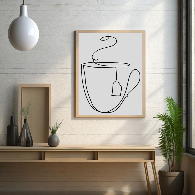 Abstract Tea Time Wall Art Prints Digital Download - Etsy