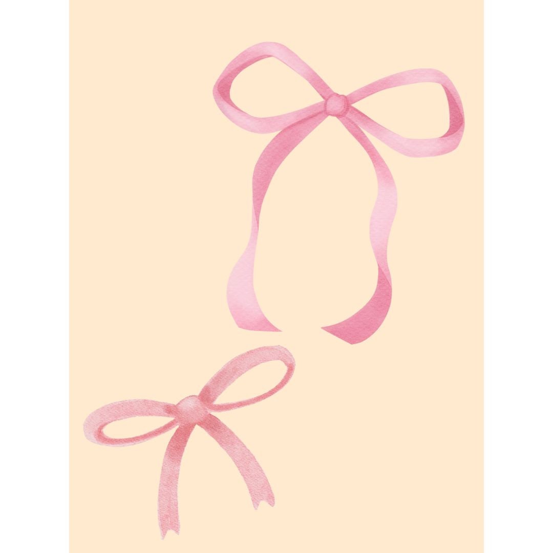 Pink Coquette Bows Wall Art Prints - Digital Wall Art Download - Etsy