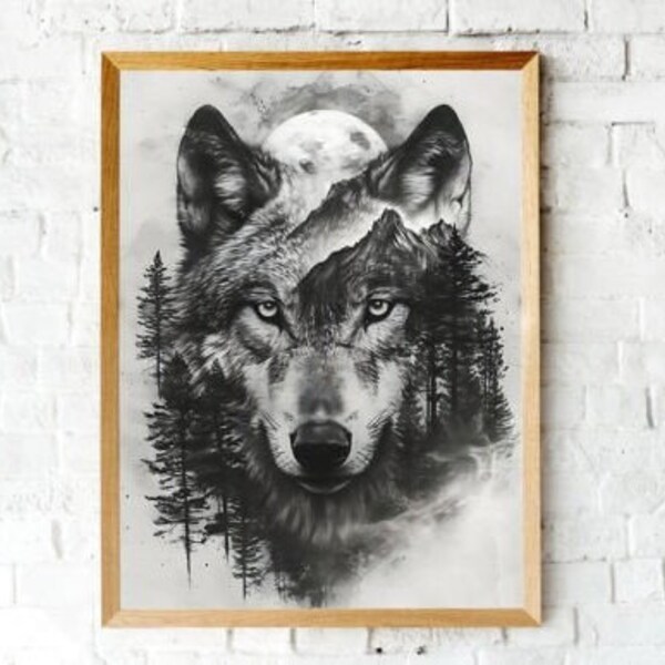 Beautiful Wolf Art - Etsy