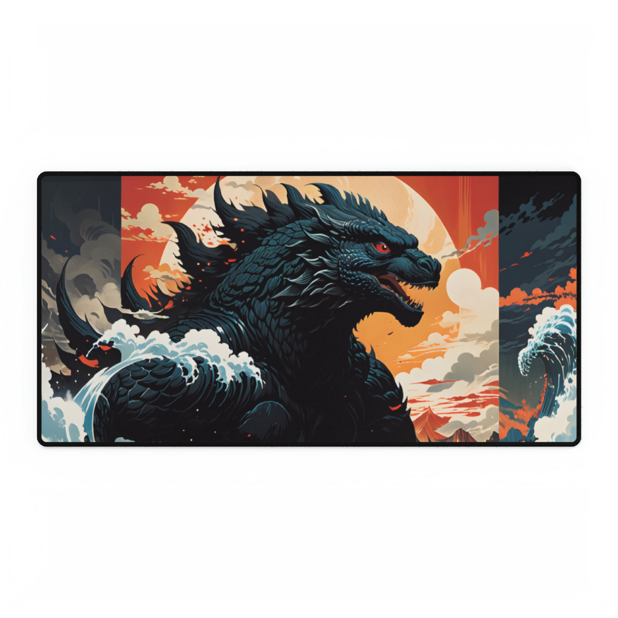 Japanese Godzilla Desk Mat Monsterverse Art Gaming Mousepad Desk ...