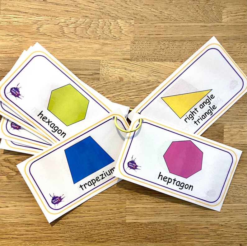 My Little 2D Shapes Flashcards Pack - Etsy