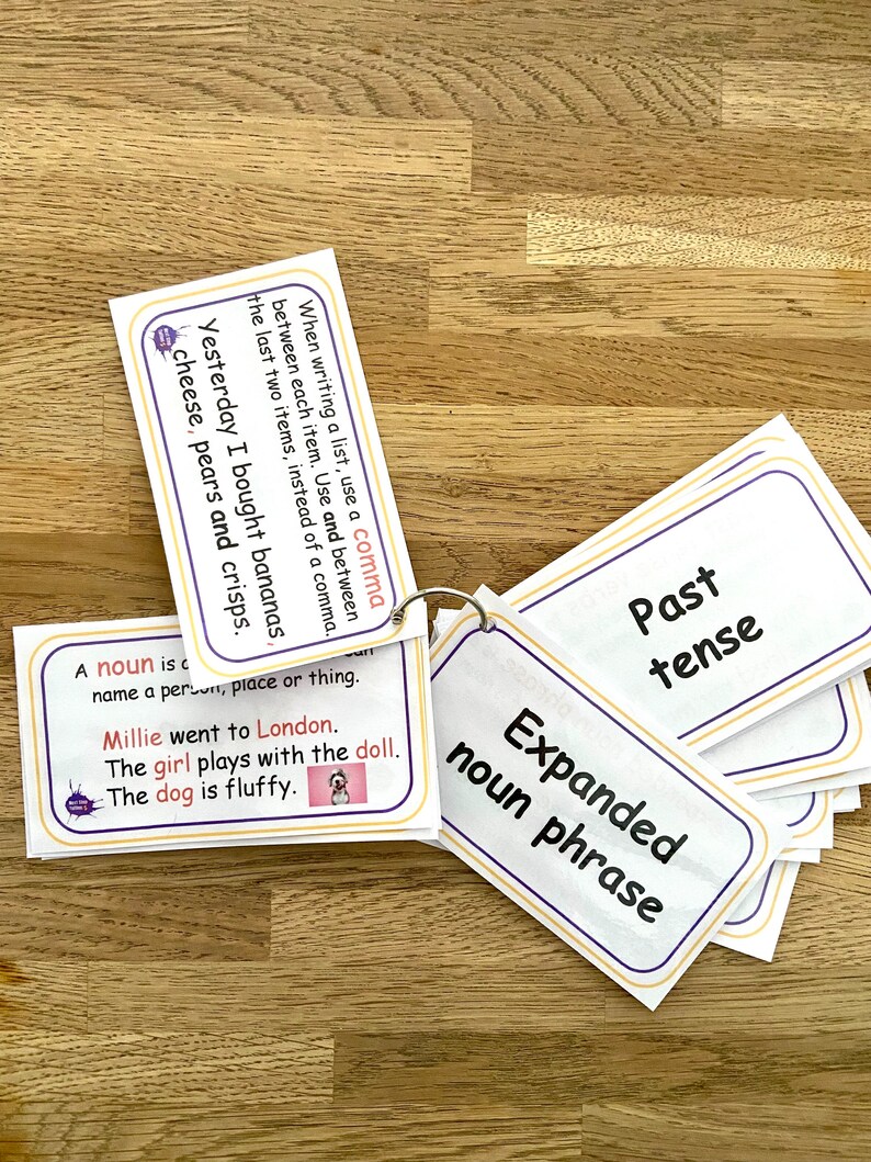 My Little Grammar Flashcards Pack for 6-8 Year Olds - Etsy UK