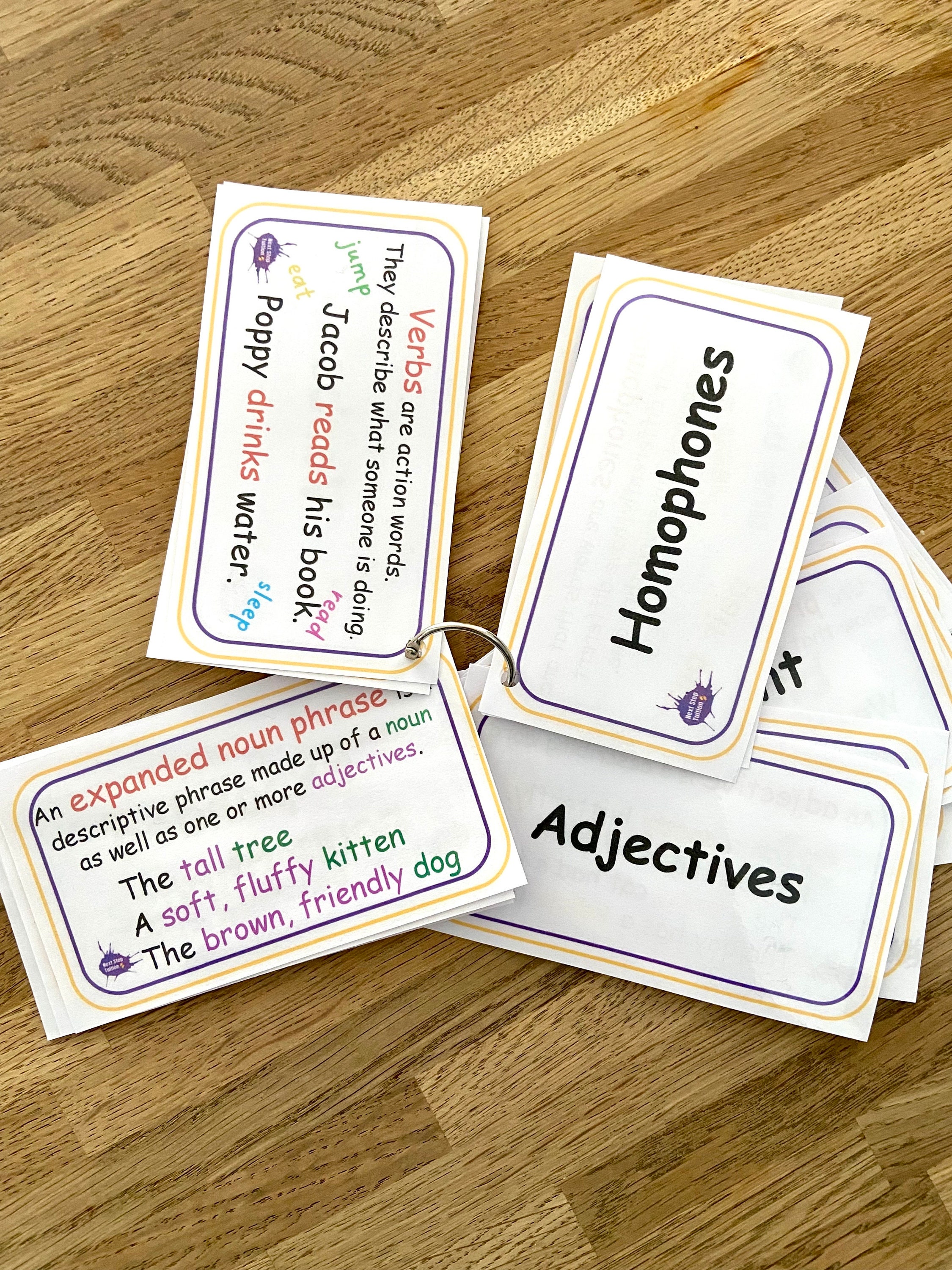 My Little Grammar Flashcards Pack for 6-8 Year Olds - Etsy UK