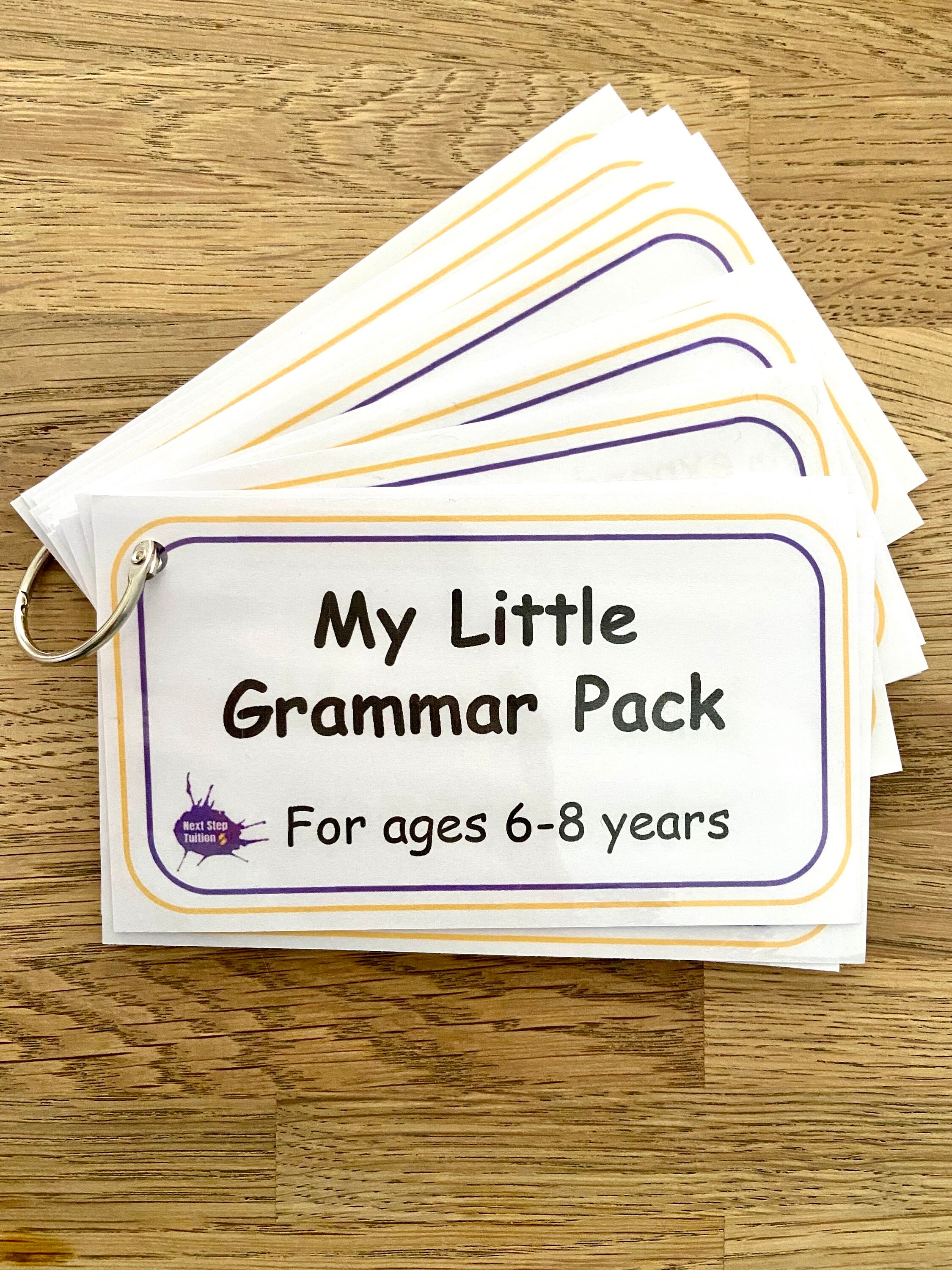 My Little Grammar Flashcards Pack for 6-8 Year Olds - Etsy UK