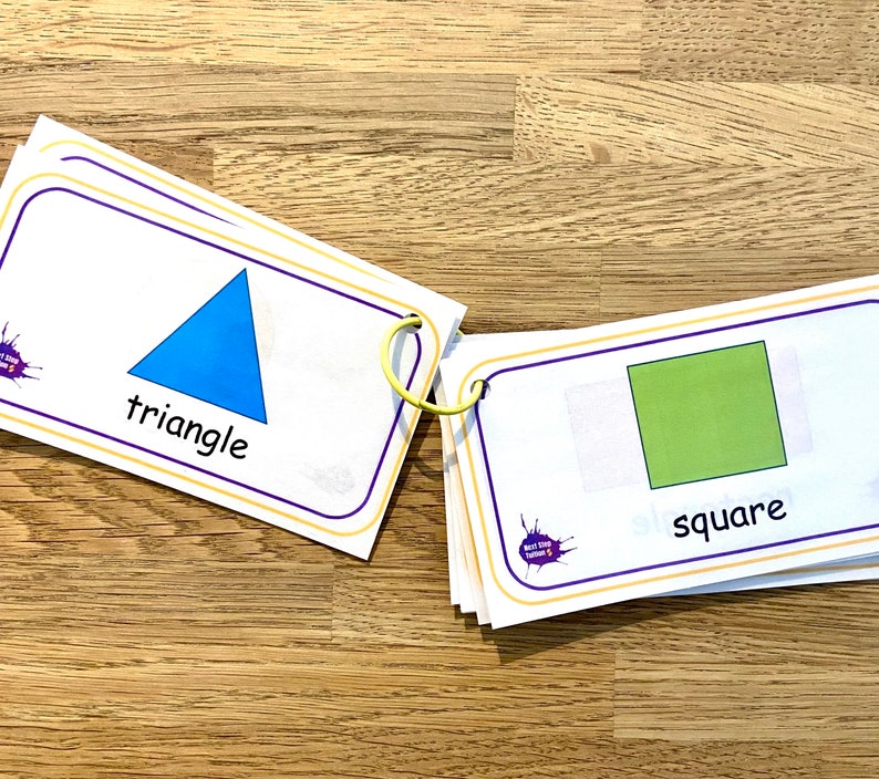 My Little 2D Shapes Flashcards Pack - Etsy
