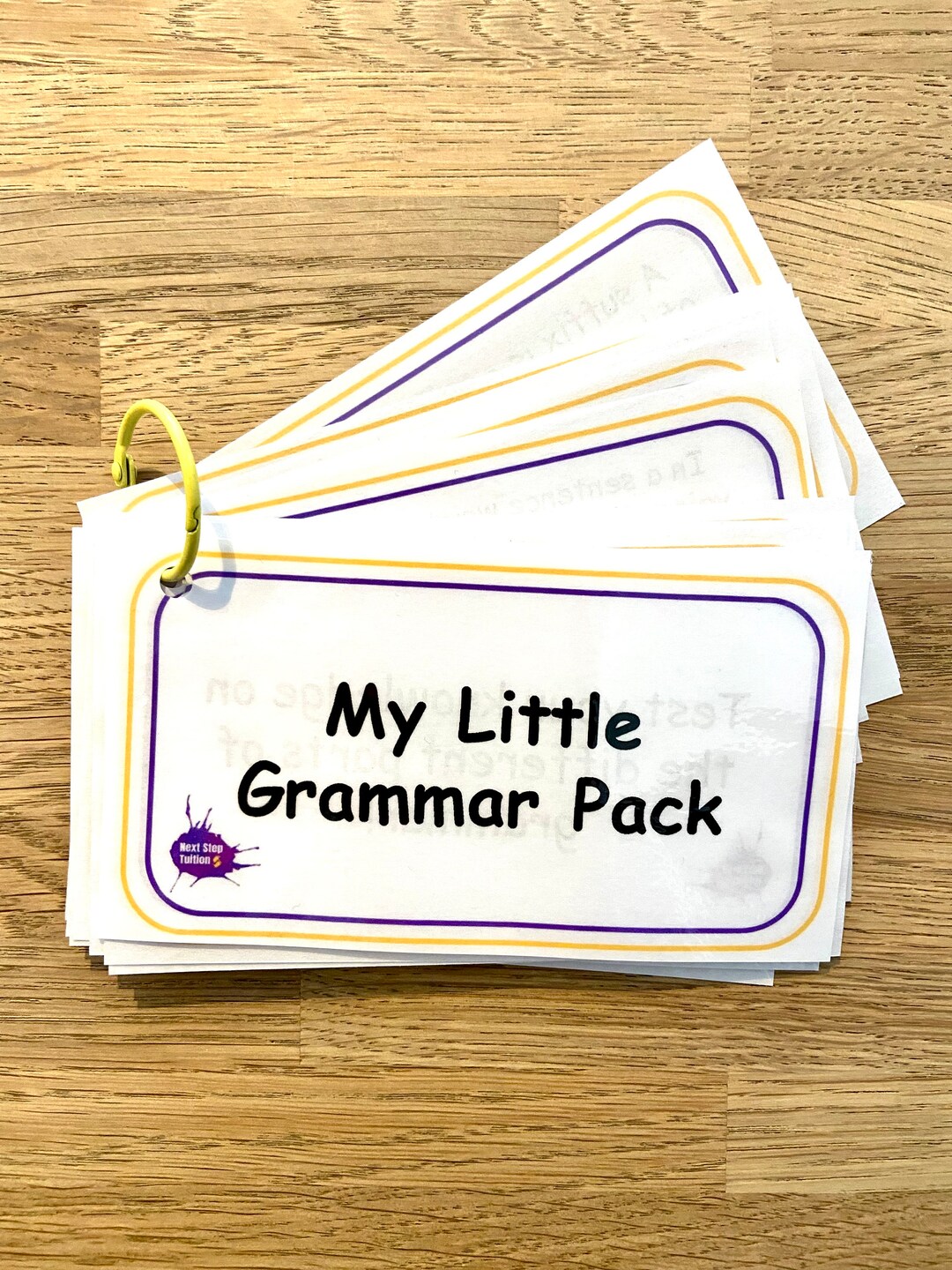 My Little Grammar Flashcards Pack - Etsy UK