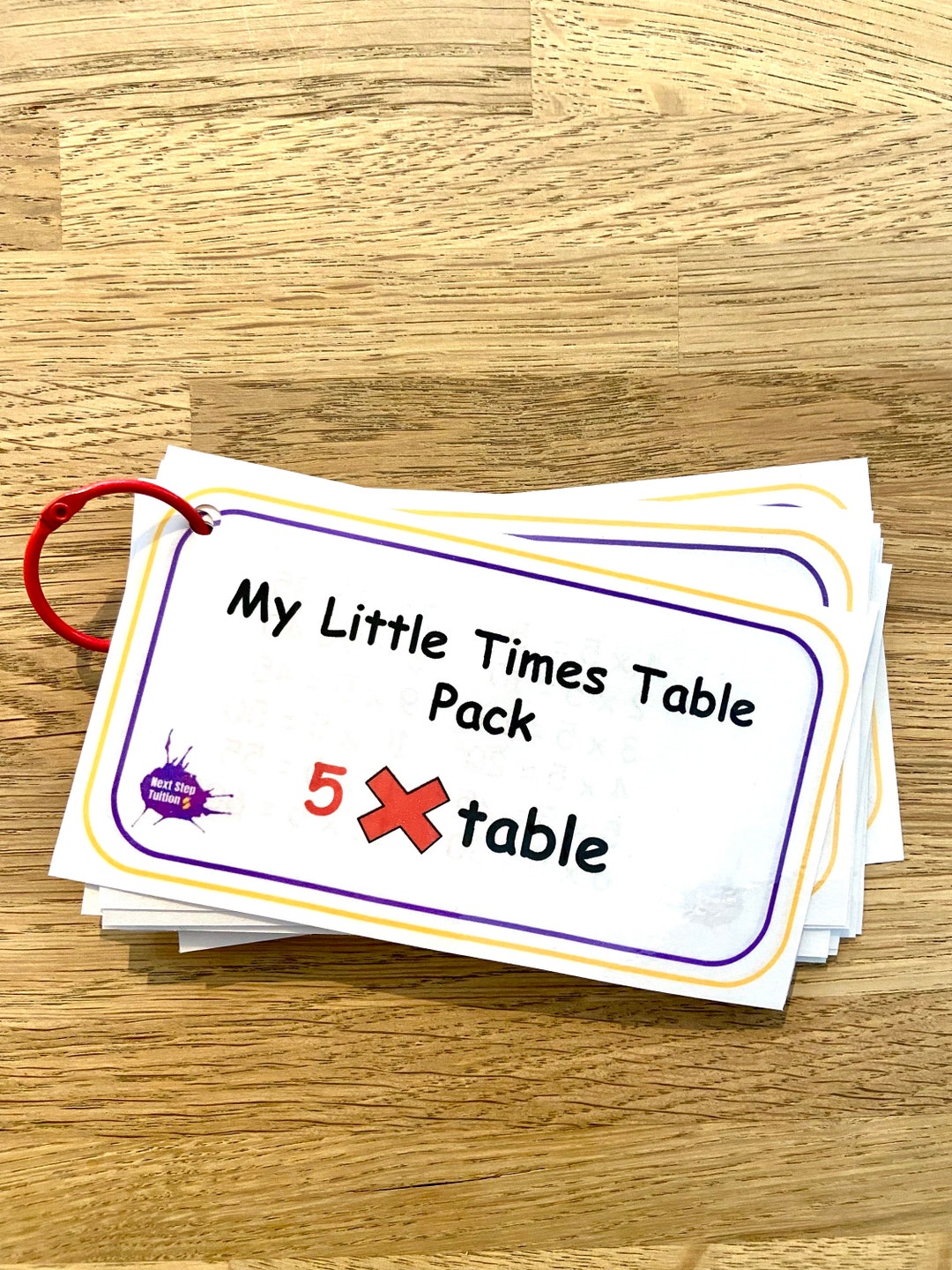 My Little 5 X Tables Flashcards Pack - Etsy