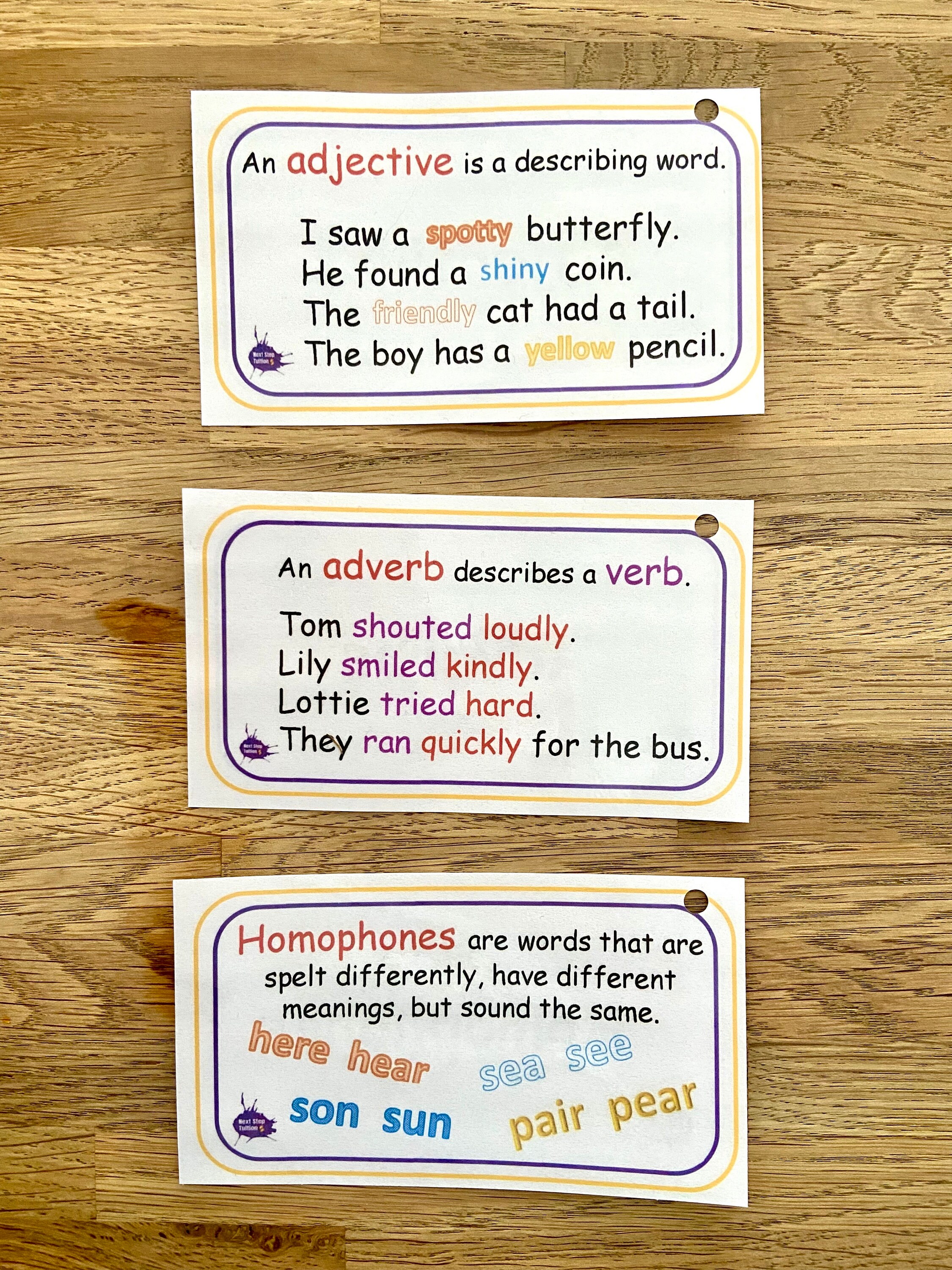 My Little Grammar Flashcards Pack for 6-8 Year Olds - Etsy UK