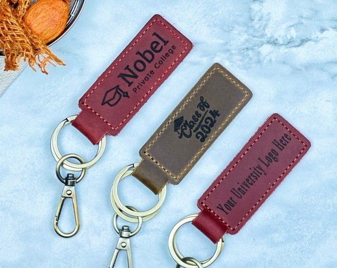 University Logo Keychain Personalized College Logo Graduation Gifts ...