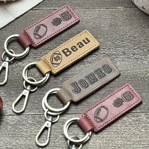 Custom Football Keychain: Personalized Team Gifts With Engraving, Ideal ...