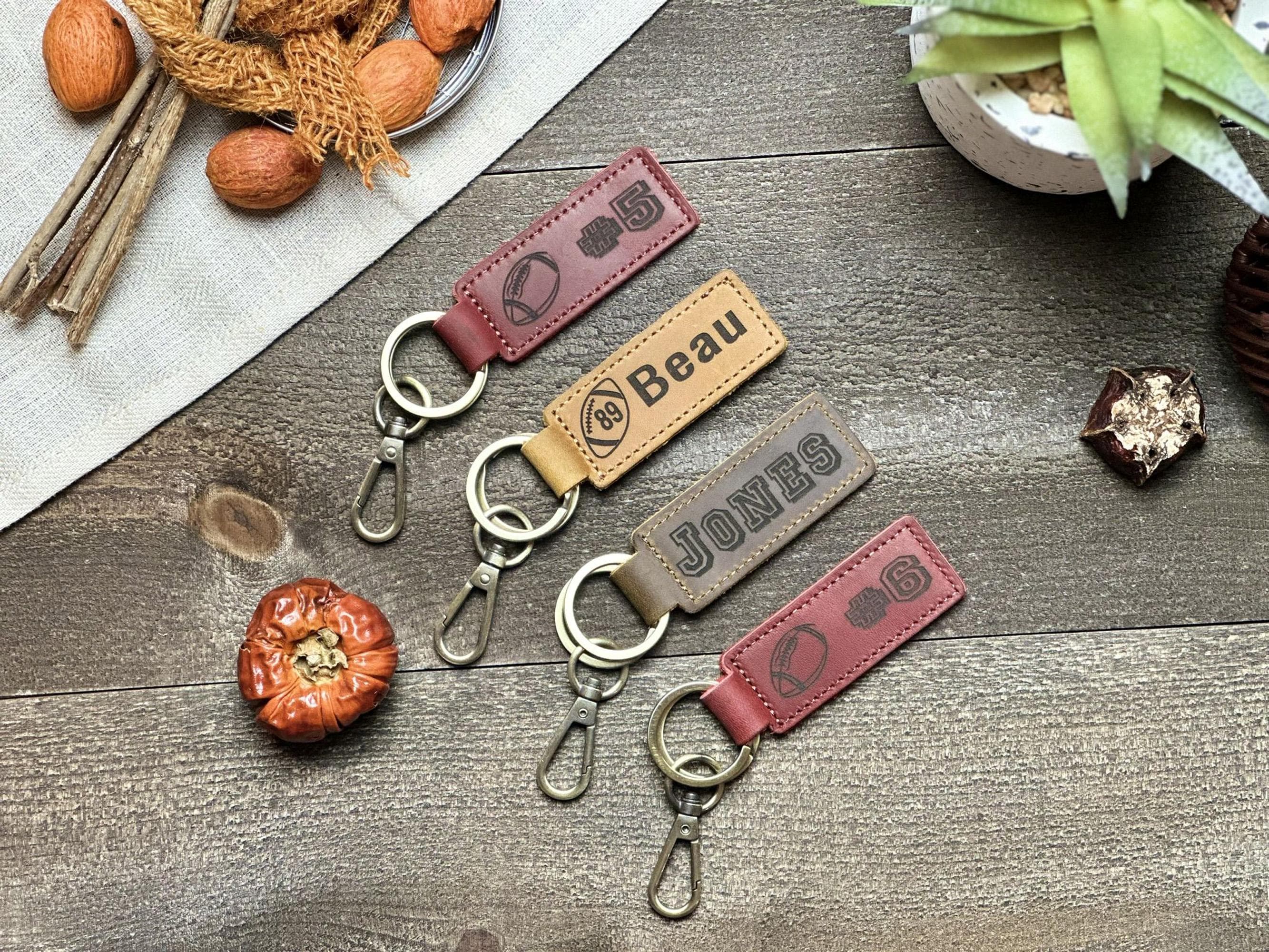 Custom Football Keychain: Personalized Team Gifts With Engraving, Ideal ...
