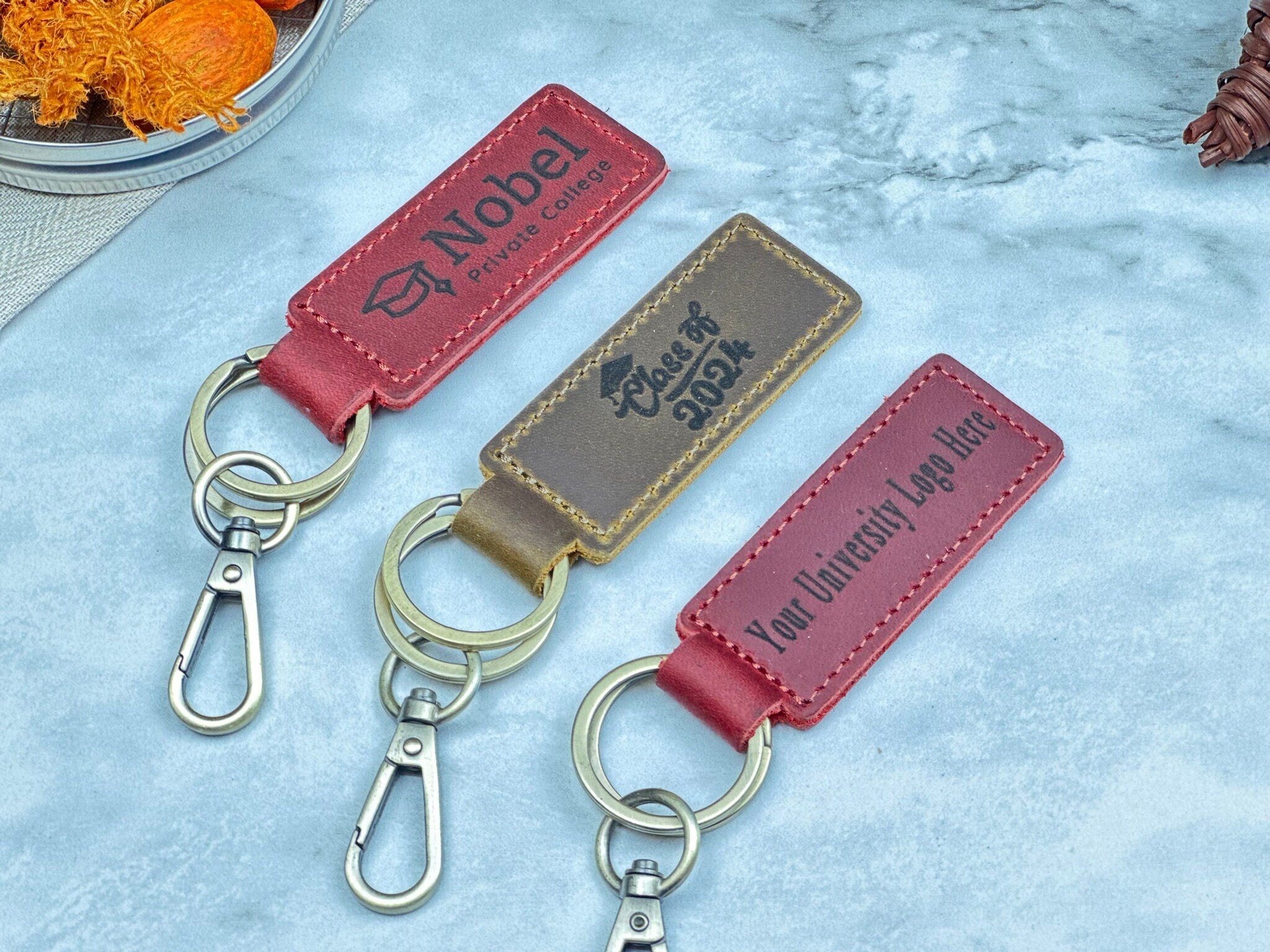 Custom University Keychain, Personalized School Key Fob, Custom College ...