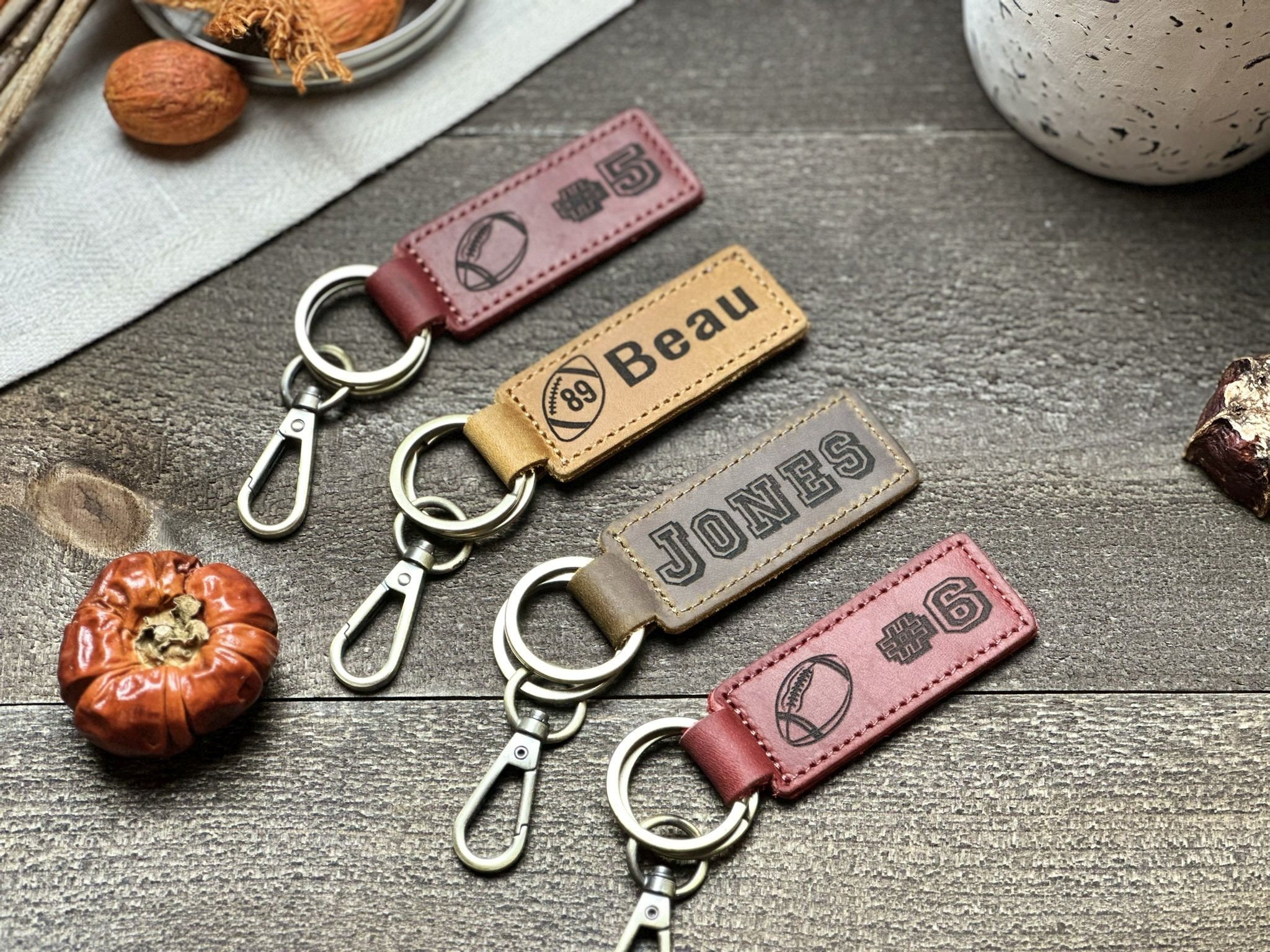 Custom Football Keychain: Personalized Team Gifts With Engraving Ideal ...