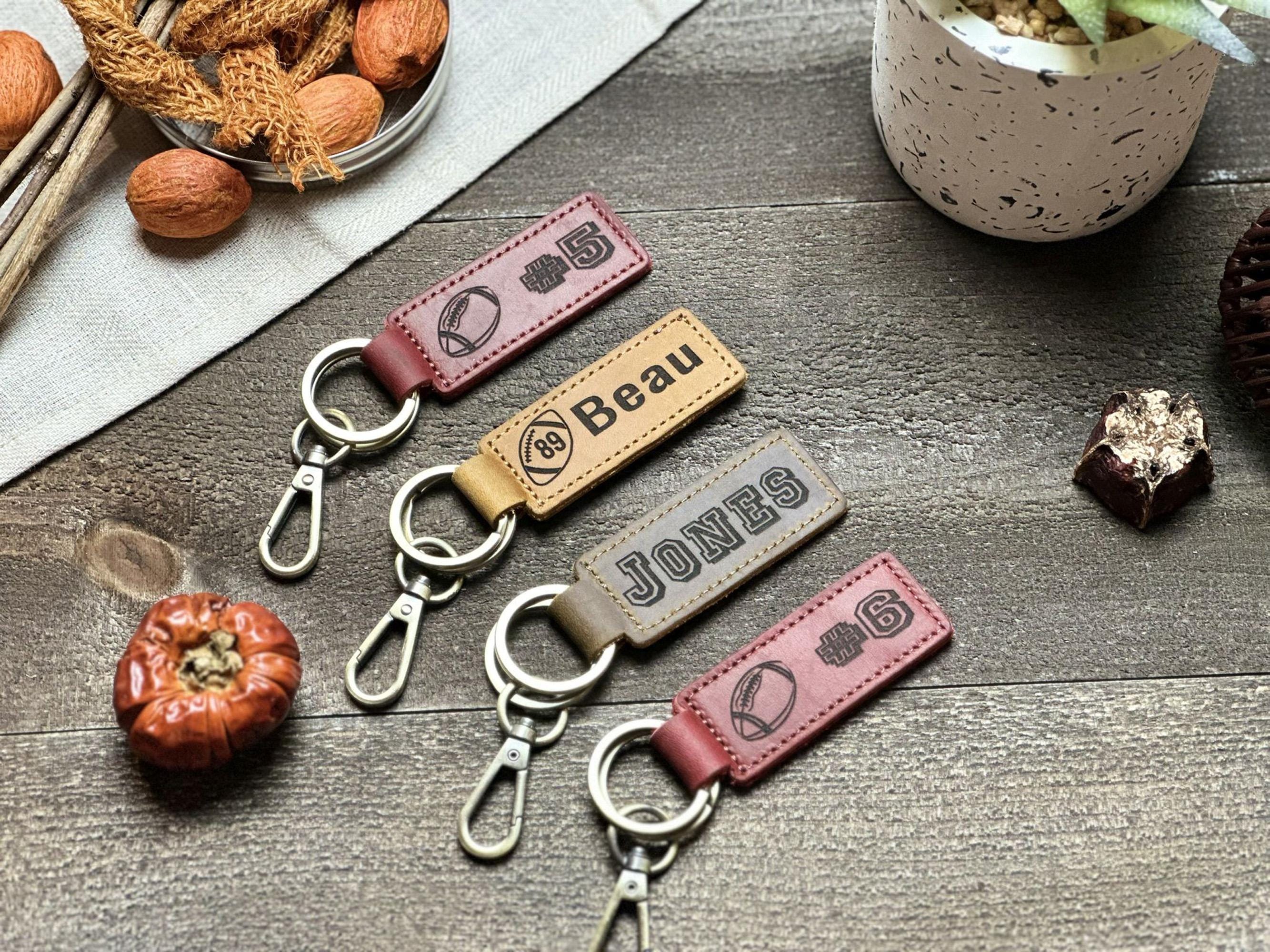 Custom Football Keychain: Personalized Team Gifts With Engraving, Ideal ...