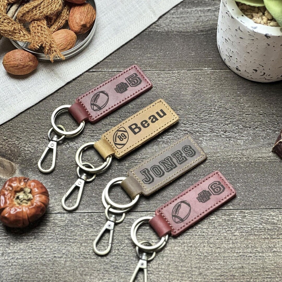Custom Football Keychain: Personalized Team Gifts With Engraving, Ideal ...