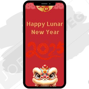 Animated Lunar New Year 2025 Card Cute Digital Card Year of Snake Lunar ...