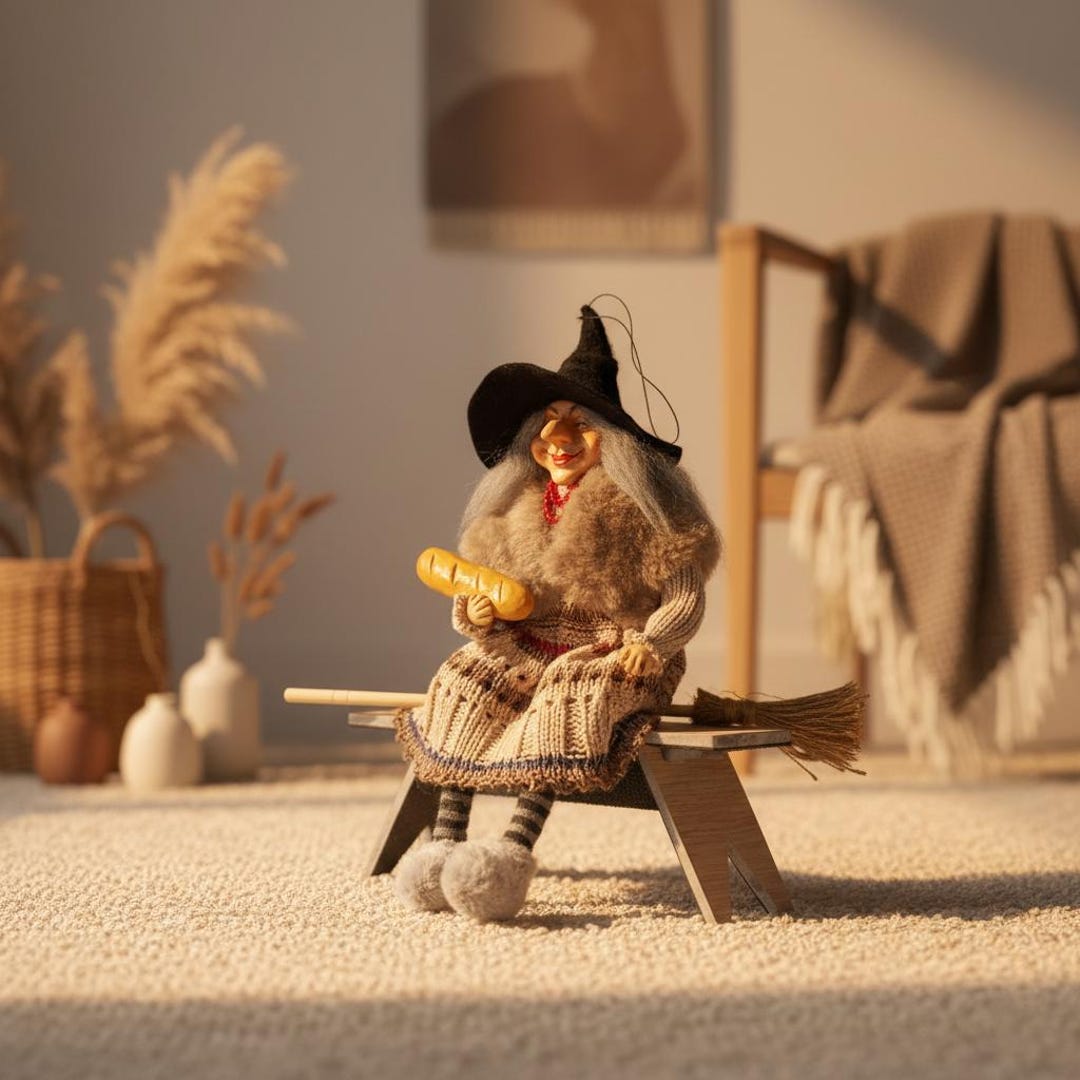 Good Luck Kitchen Witch Doll for Home Decor Fairy Soap Witch Figurine ...