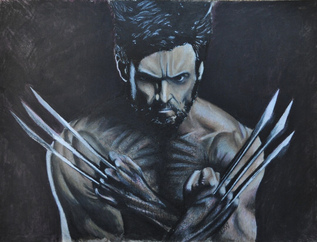 Wolverine Colored Pencil on Paper - Etsy