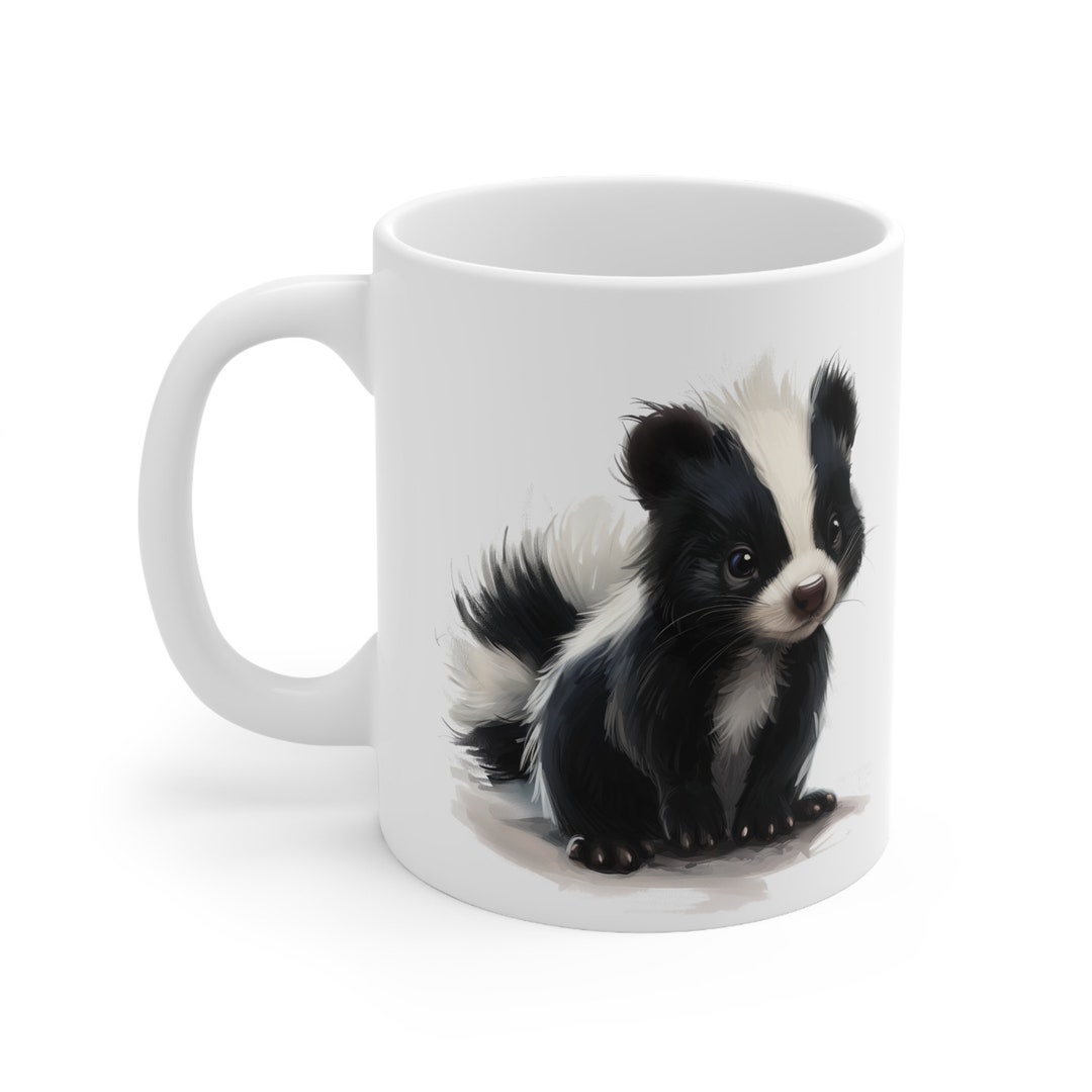 Cute Skunk Ceramic Coffee Mug 11oz Etsy