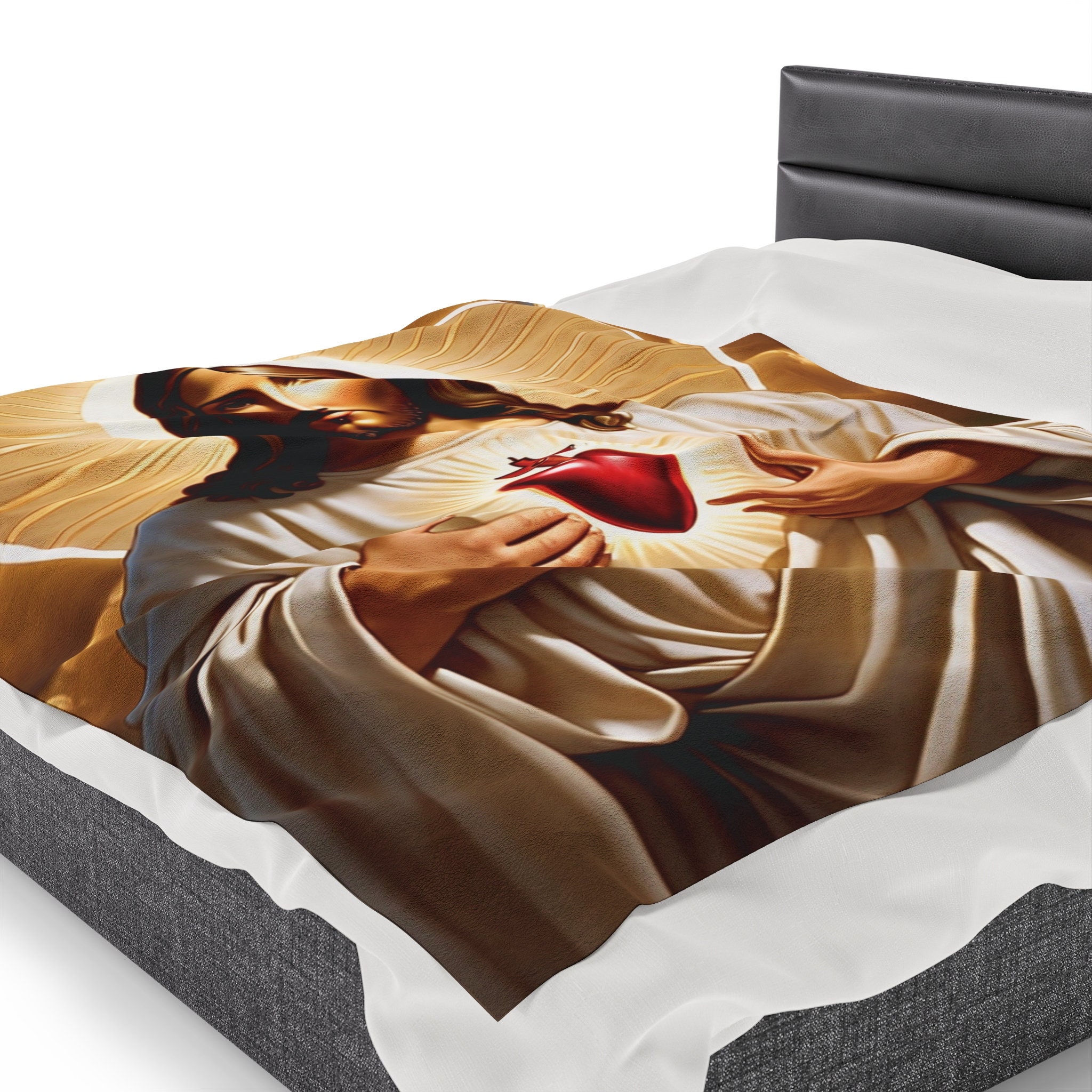 Sacred Heart of Jesus Blanket, Baby Blanket, Jesus Blanket, Girl ...