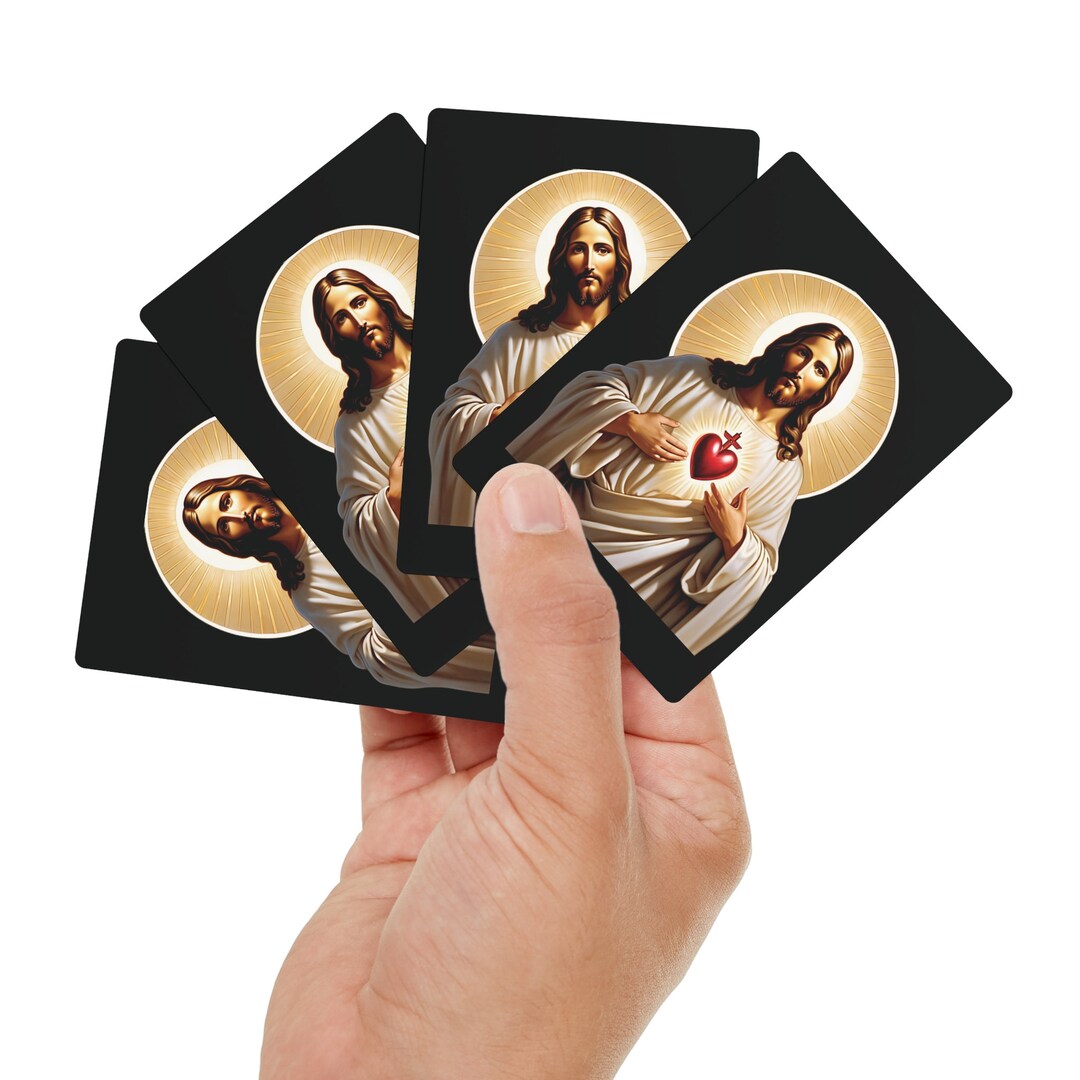 Sacred Heart of Jesus Poker Cards Unique Fathers Day Gift Religious ...