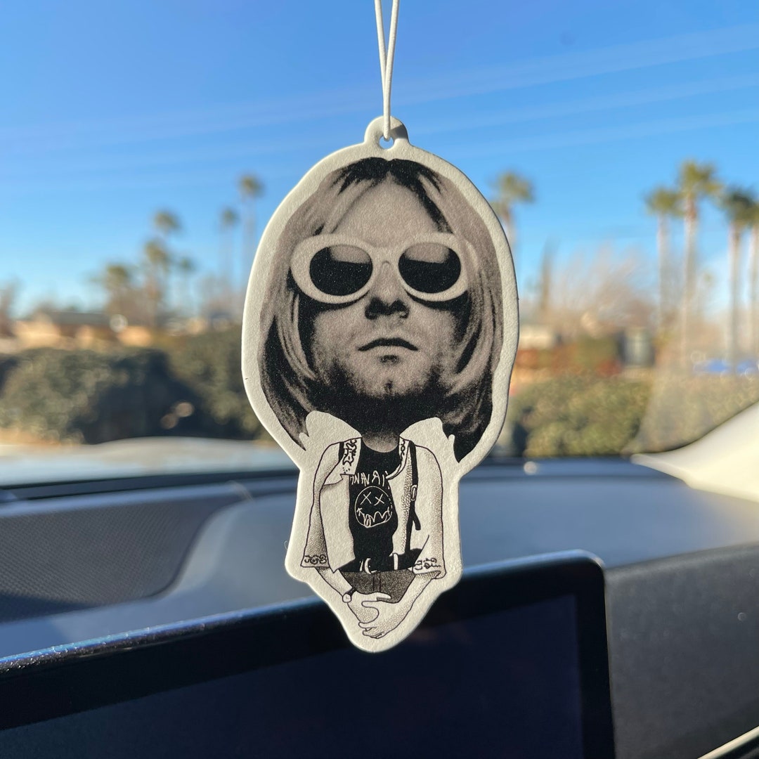 Kurt Cobain Hand Drawn Toon Car Air Freshener New Car Scent - Etsy