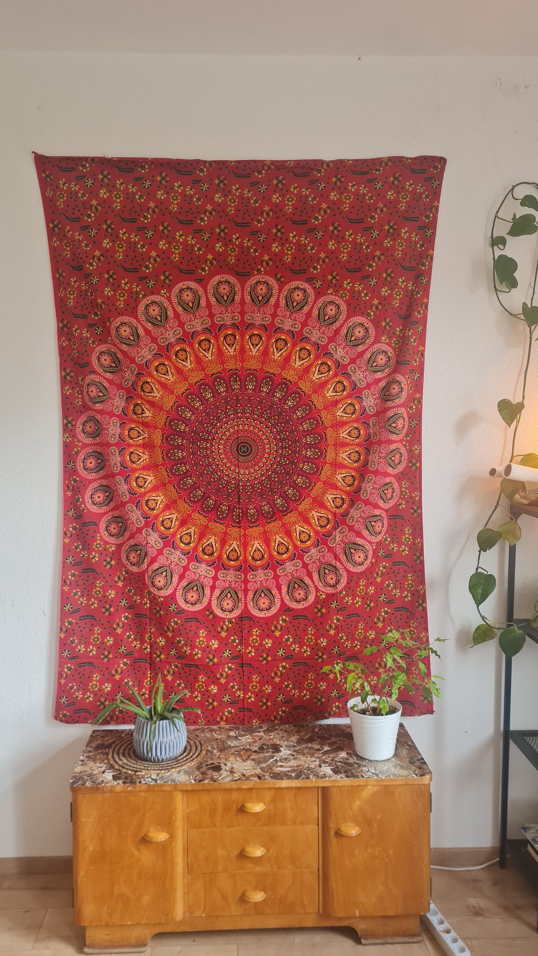 Ayurpark bright Red: Mandala Wall Hanging Mystical Beauty and Cultural ...