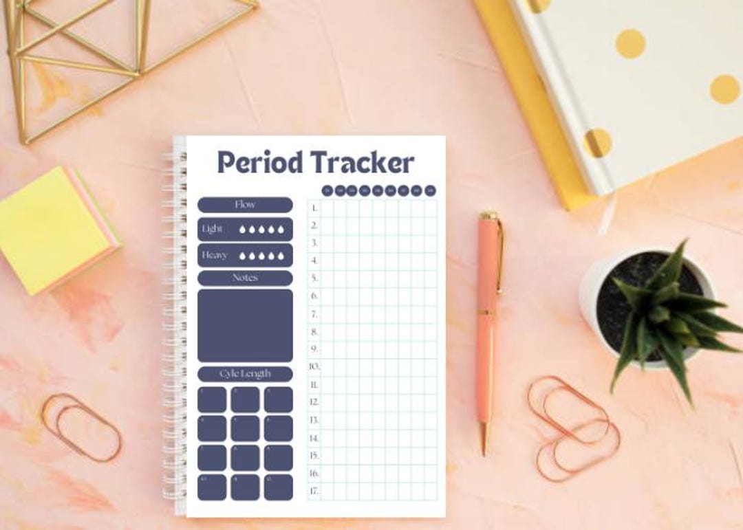 Yearly Period Tracker Digital Download, Menstrual Cycle Chart, Women's ...