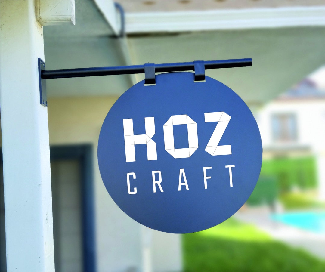 Metal Round Sign,custom Logo Handmade Metal Store Sign, Wall Mounted ...