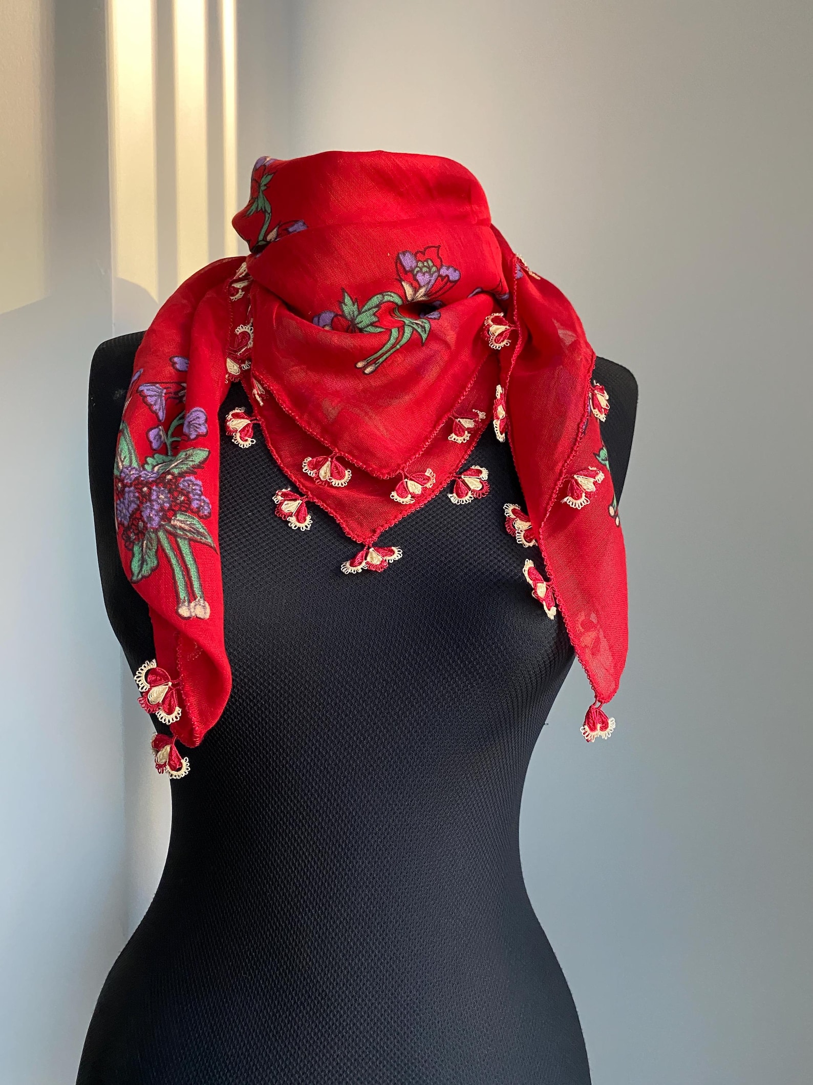 Vintage Traditional Turkish Scarf, Cotton Turkish Scarf, Scarf With ...