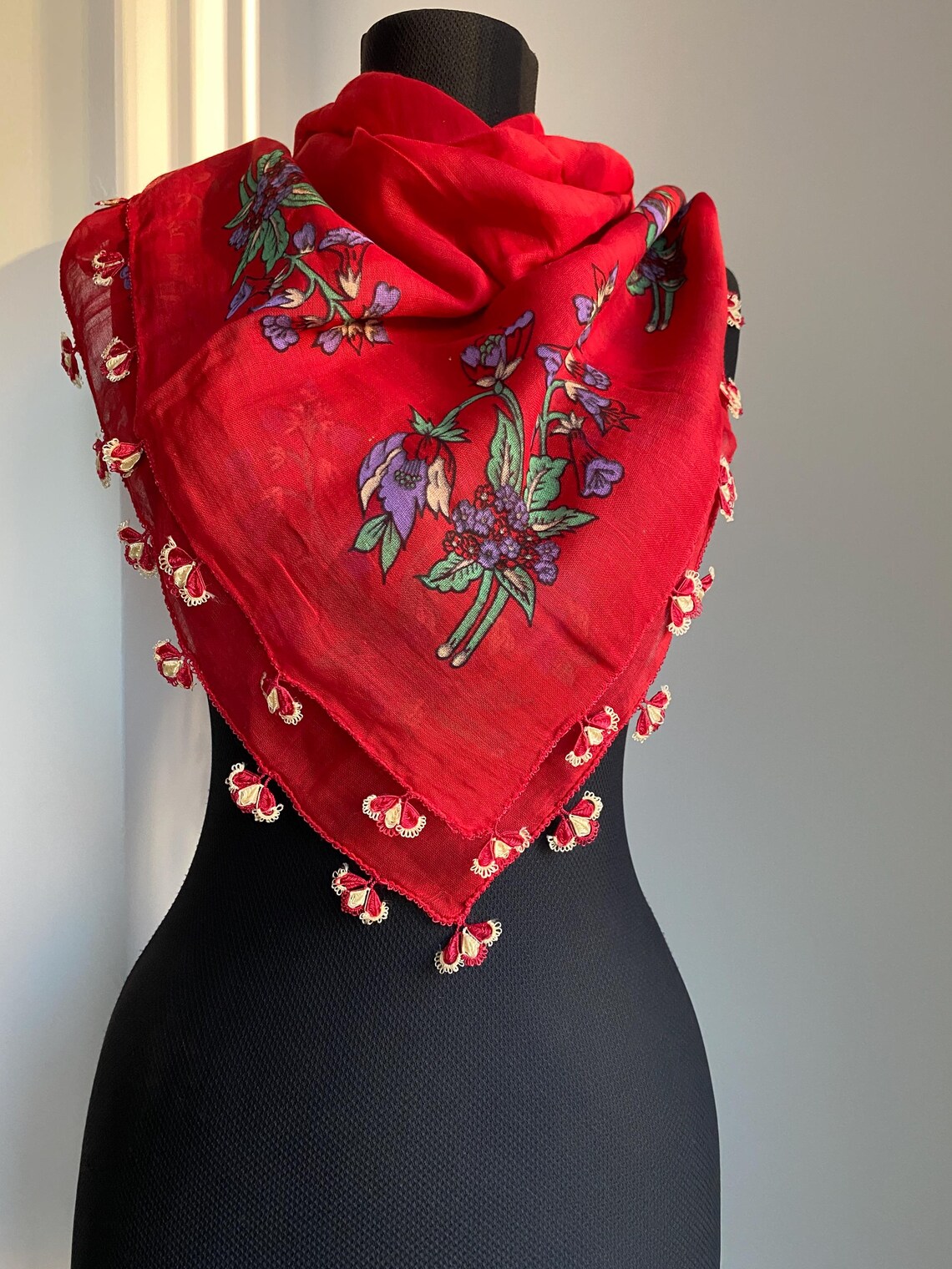 Vintage Traditional Turkish Scarf, Cotton Turkish Scarf, Scarf With ...