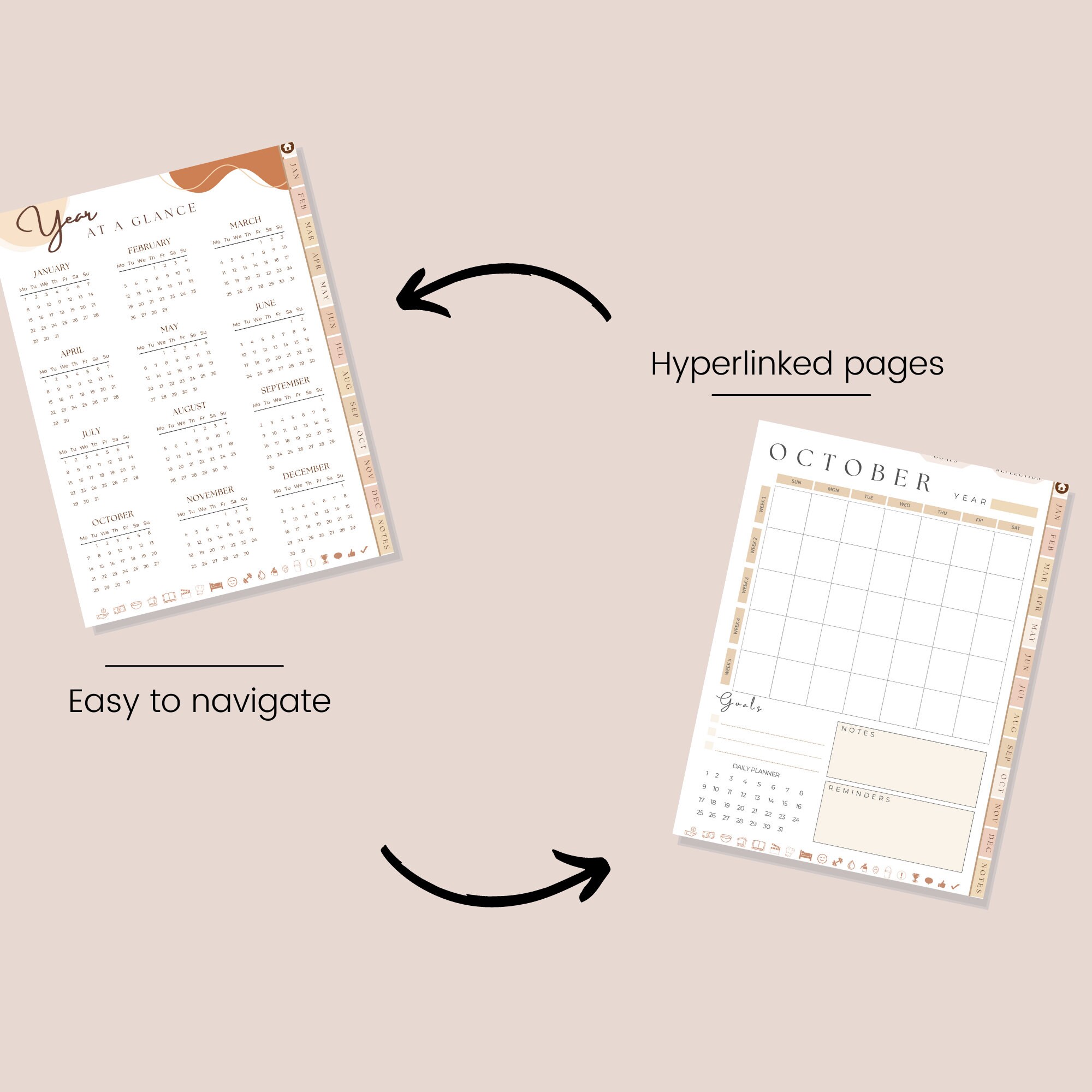 Digital Planner Goodnotes Planner 2024 Planner Monthly, Weekly, Daily ...