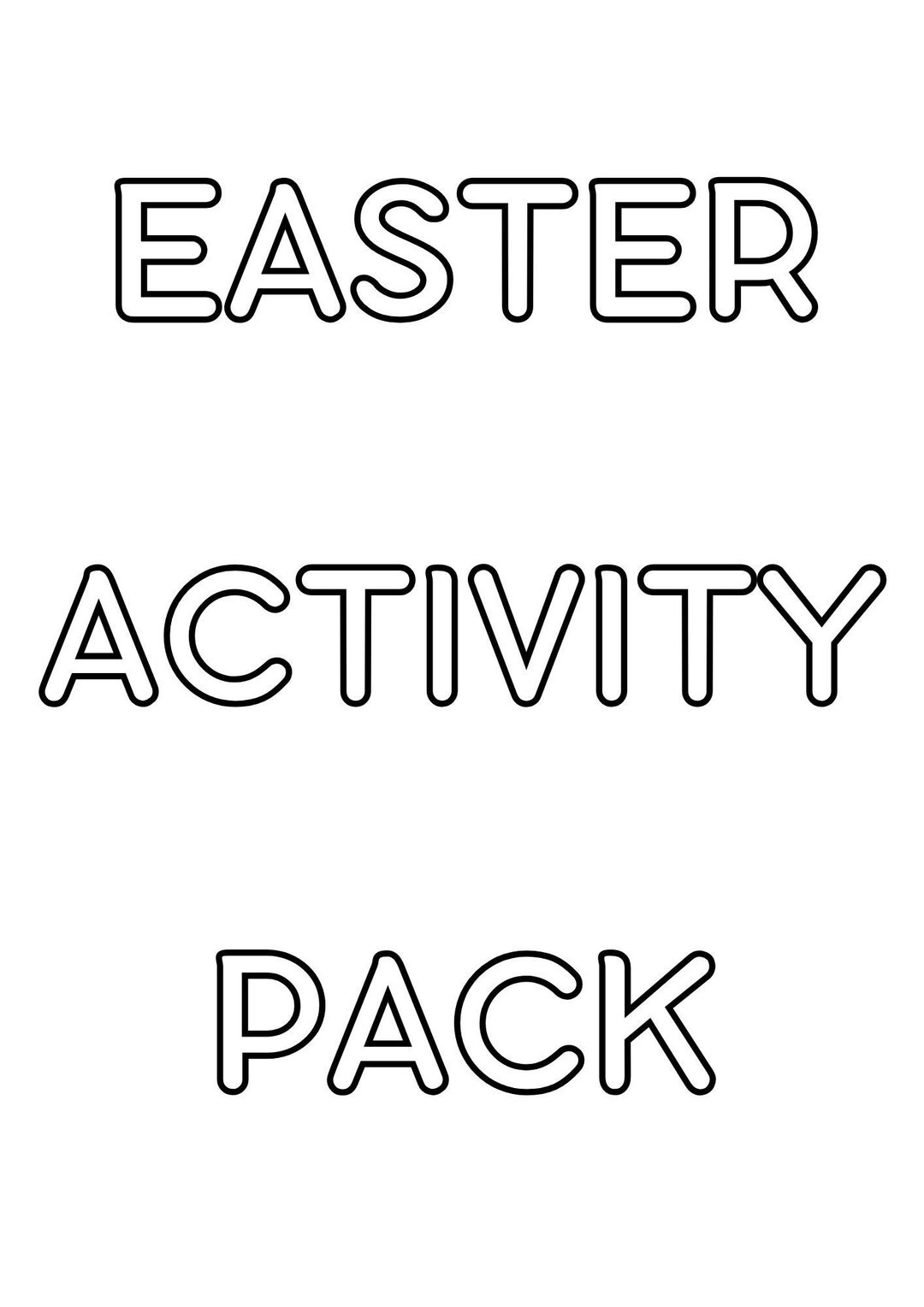 Easter Activity Pack for Children/ Easter Eggs / Printable/digital ...
