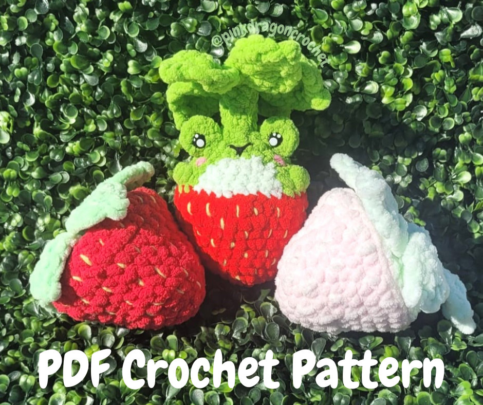 Fae the Strawberry Frog Crochet Pattern - Etsy