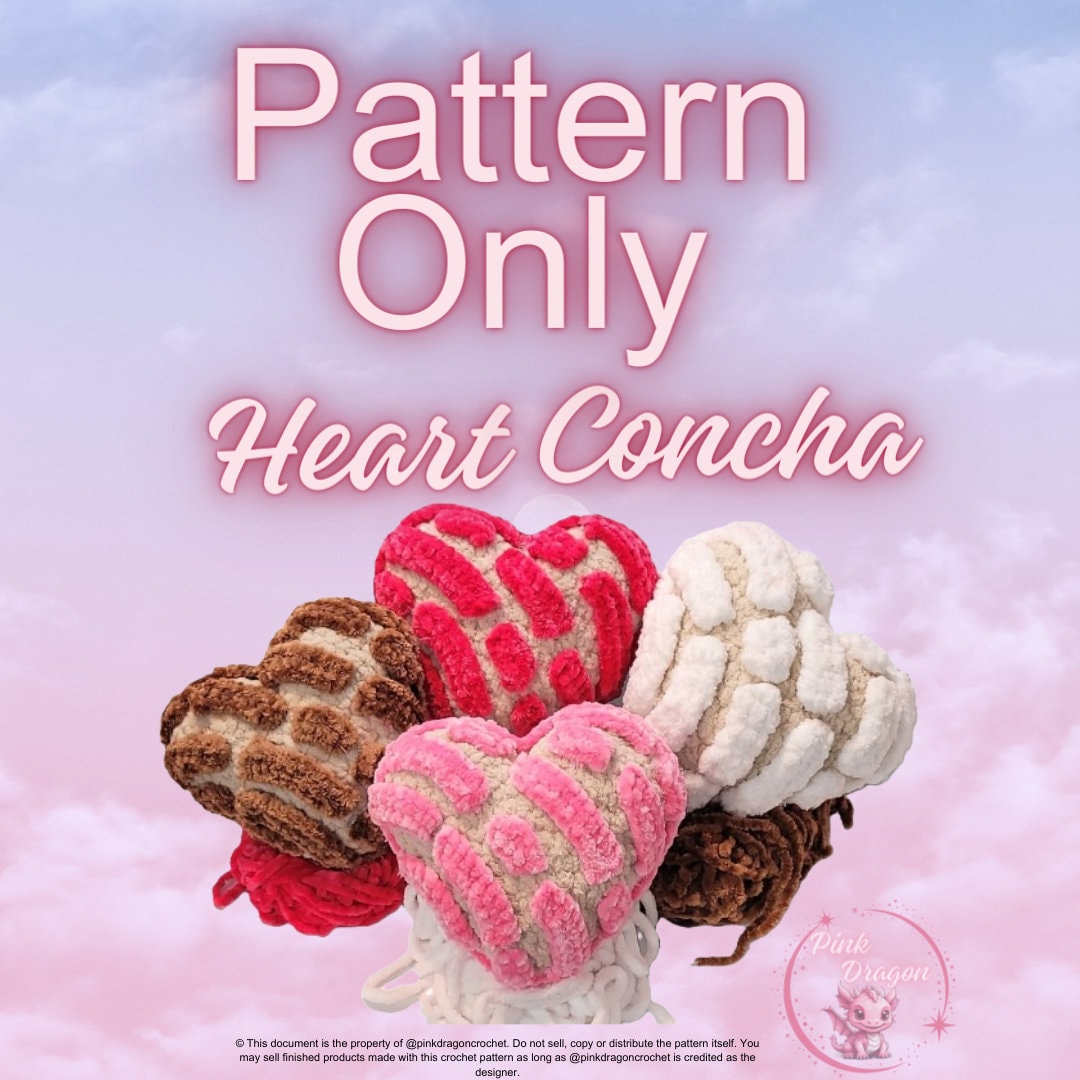 Heart Concha Crochet Pattern - Etsy Canada