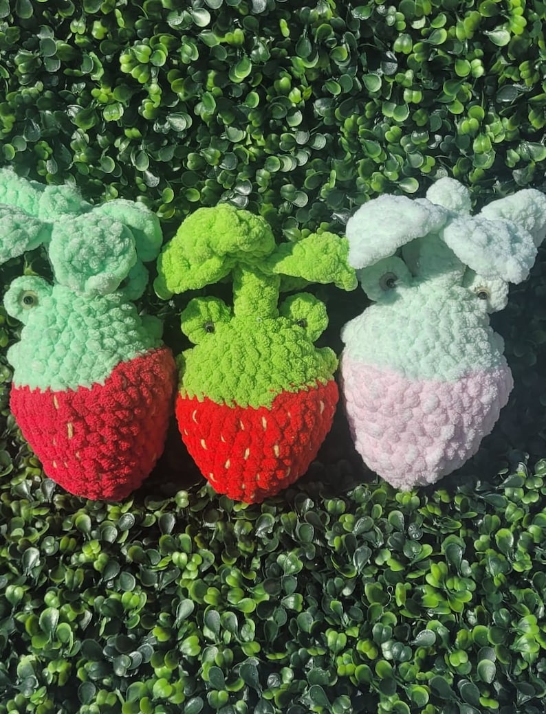 Fae the Strawberry Frog Crochet Pattern - Etsy