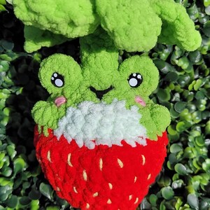 Fae the Strawberry Frog Crochet Pattern - Etsy