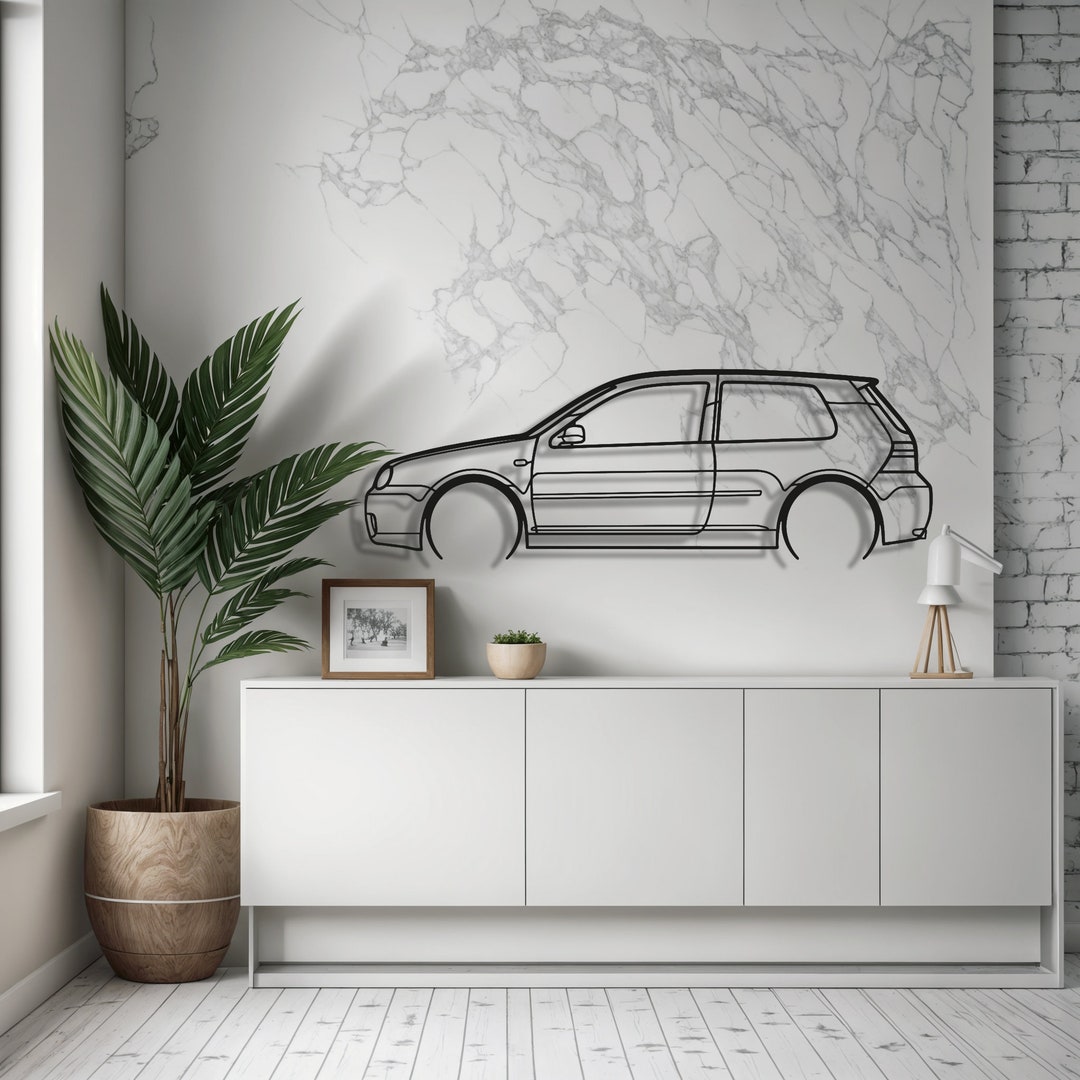 Golf 4 R32 Digital Drawings of Car Silhouettes Classic and Sport Car ...