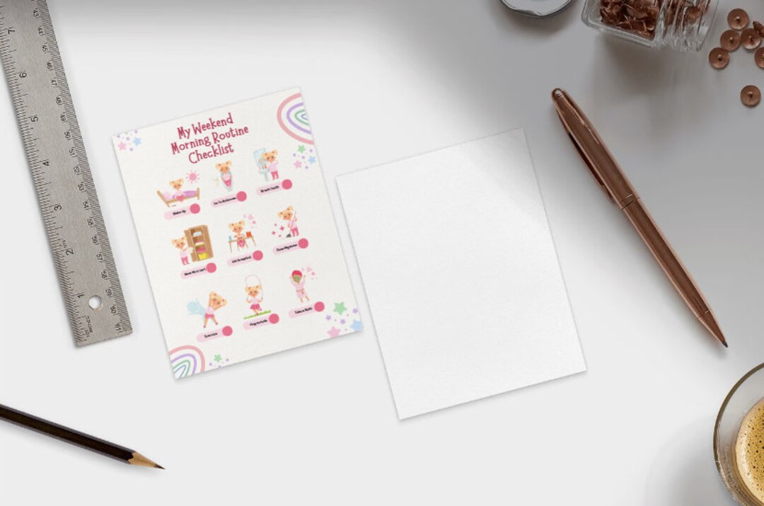 My Weekend Morning Routine Checklist for Girls - Etsy