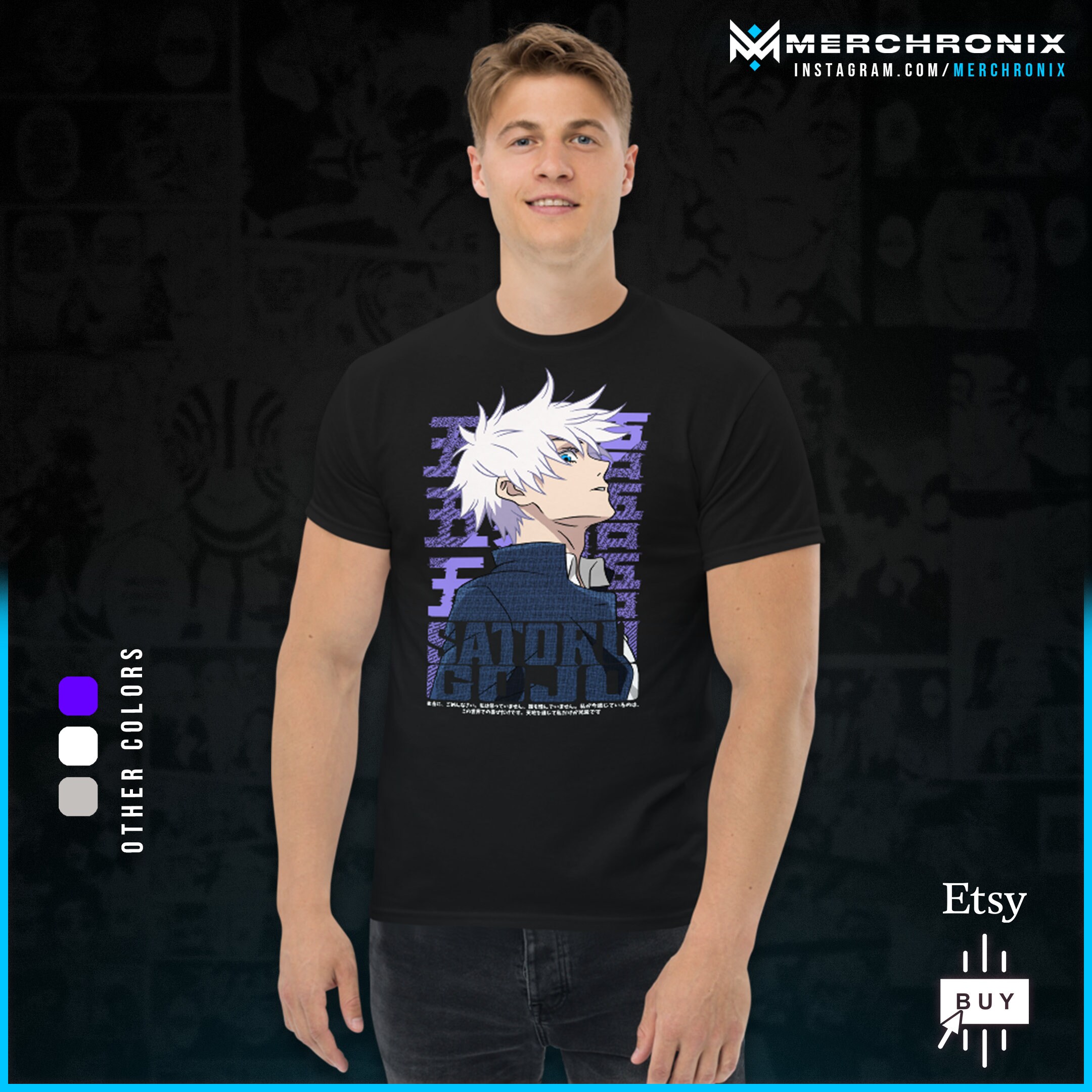 T-shirt Anime Jujutsu Kaisen - Satoru Gojo - Etsy