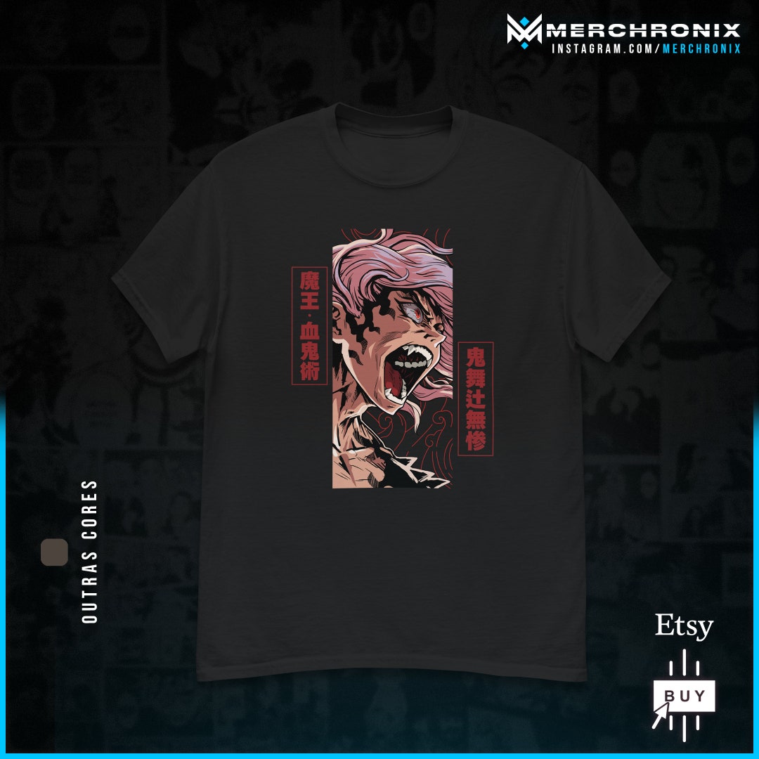 T-shirt Anime Demon Slayer - Muzan Kibutsuji - Etsy