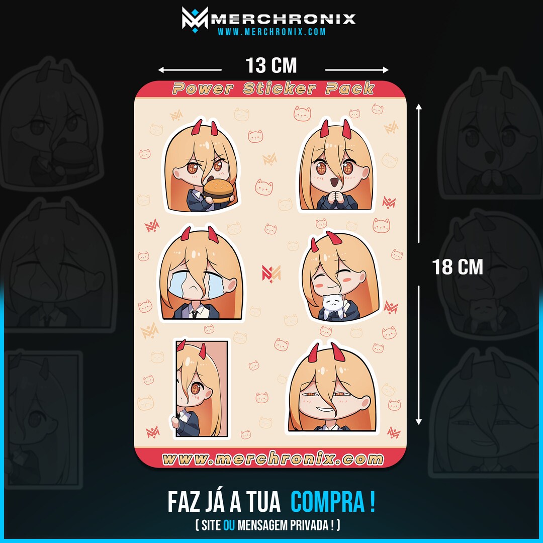 Chainsawman Power Cute Sticker Sheet - Etsy