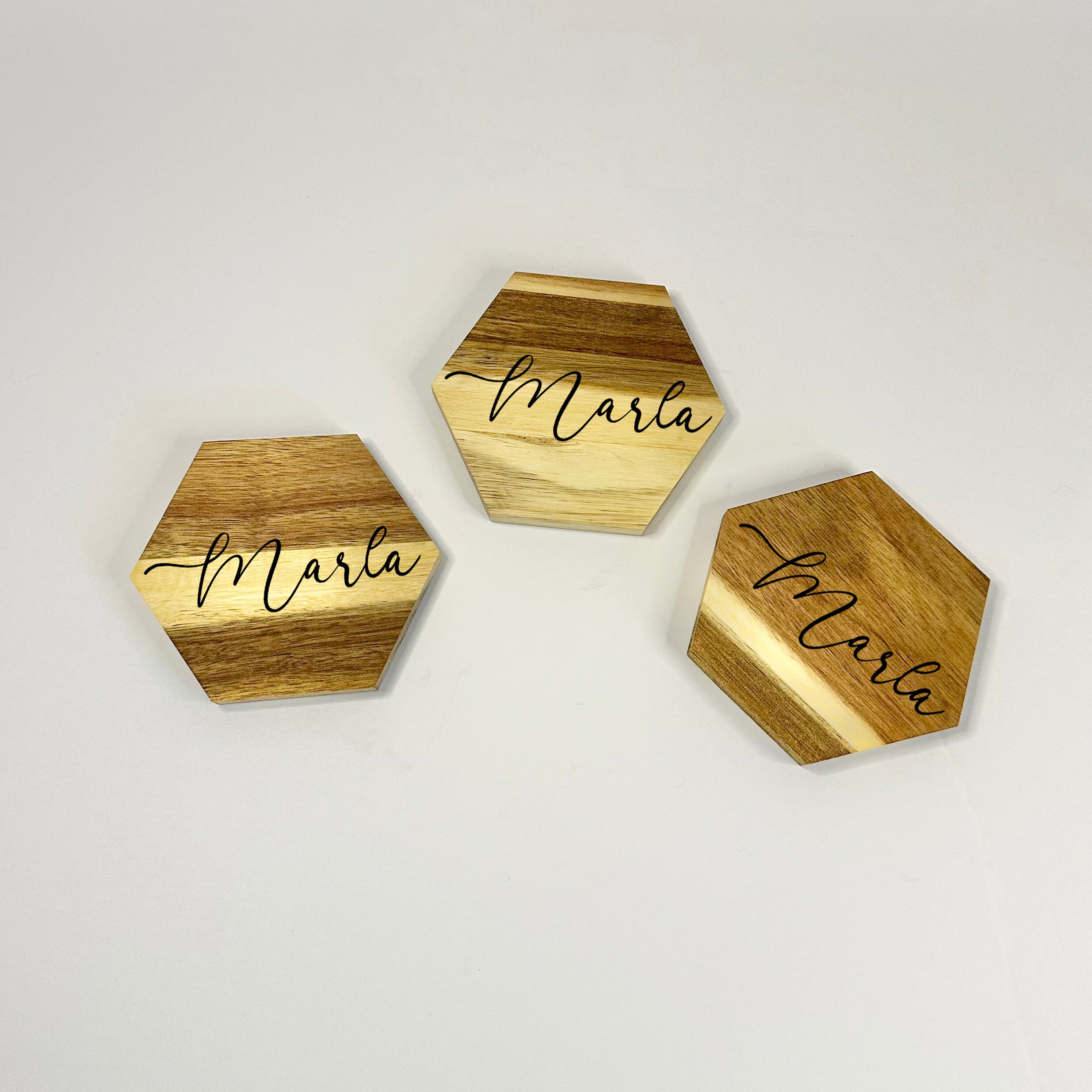 Customized Name Square Coaster Drink Rest Present New Homeowner Dining ...